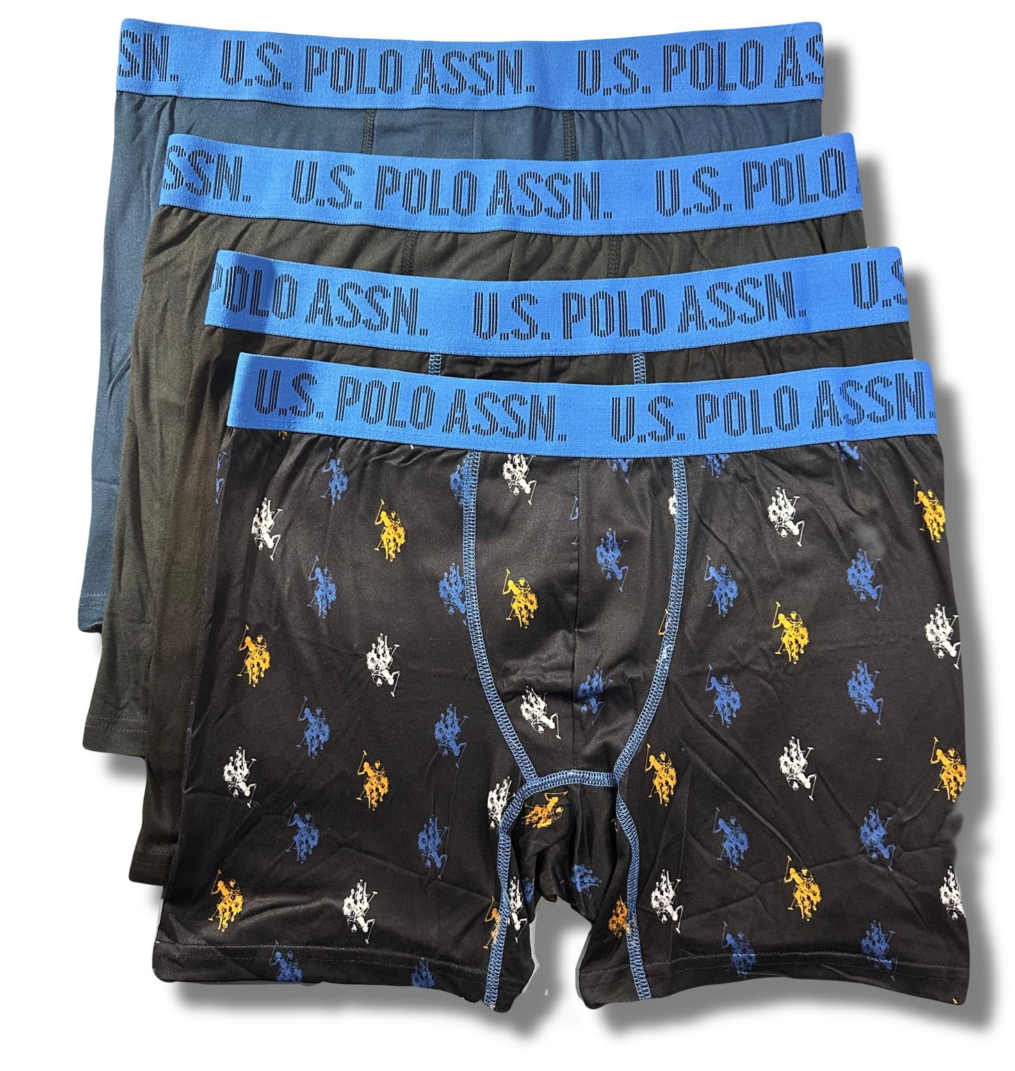 U.S. POLO MEN'S PACK X4 - 221 STRETCH NAVY PRINT SMALL - UNDERWEAR ...