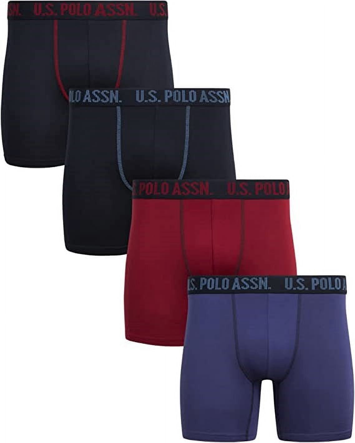 U.S. POLO MEN'S PACK X4 - 223 CAPT BURGUNDY SMALL - UNDERWEAR BOXER ...