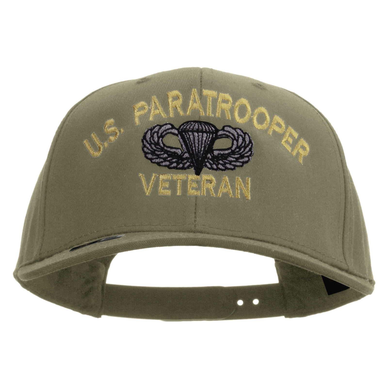 U.S. Paratrooper Veteran Embroidered Solid Cotton Twill Pro Style Cap ...