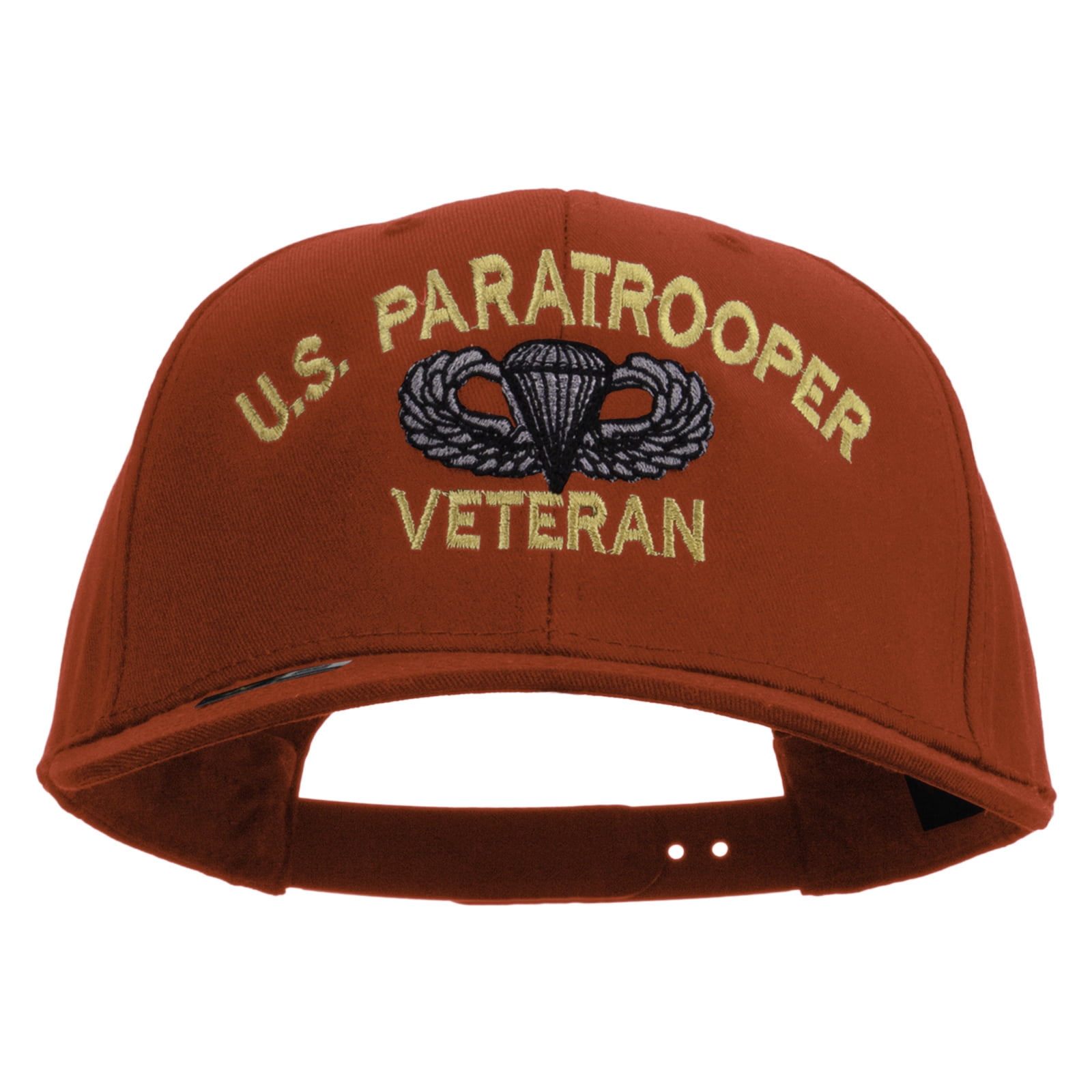 U.S. Paratrooper Veteran Embroidered Solid Cotton Twill Pro Style Cap ...