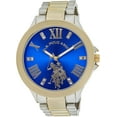 U.S. Polo Assn. Adult Female Watch Navy Dial with 2 Rows of Stones on ...