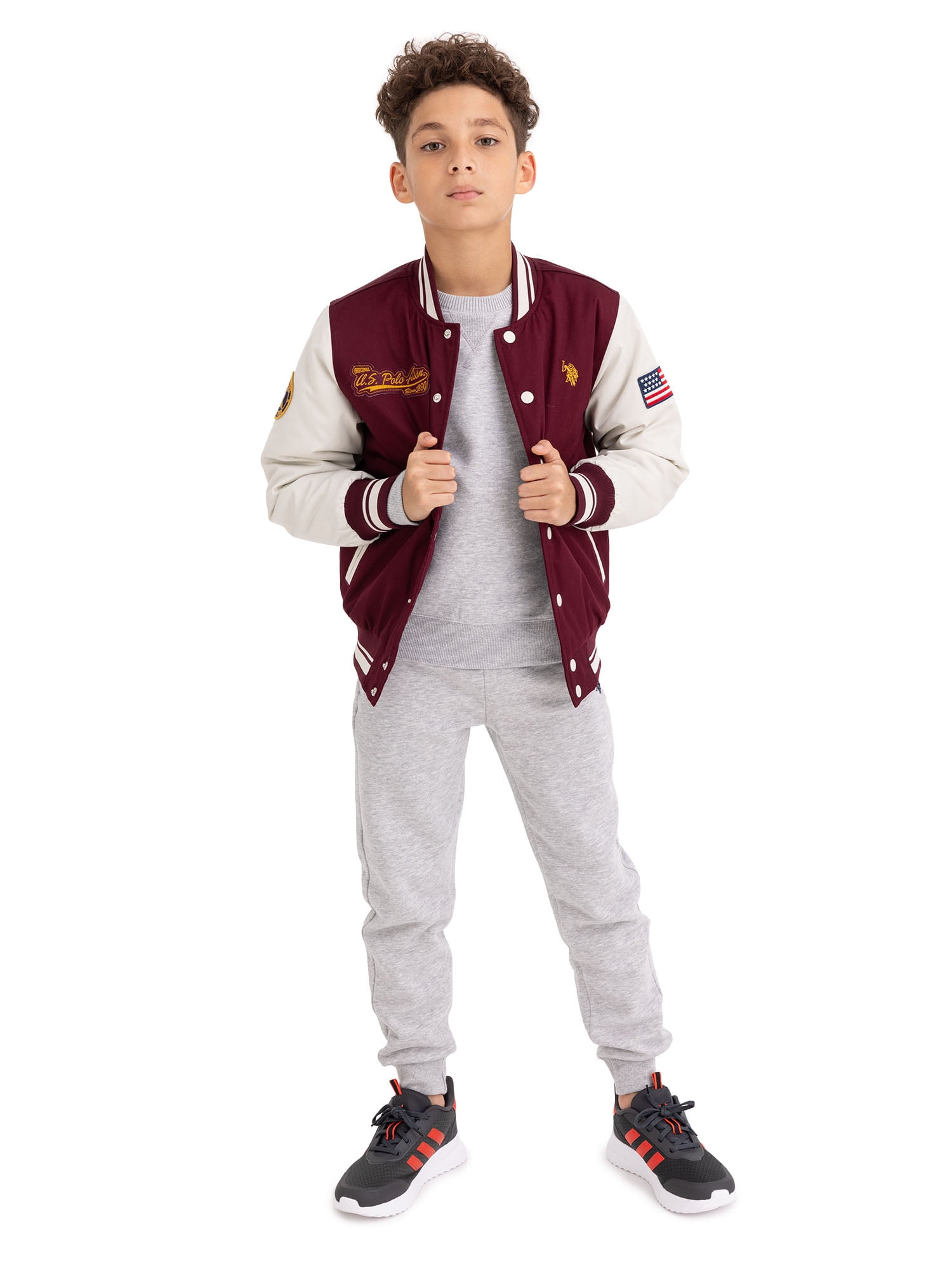 U.S. Polo Assn. Boys Baseball Jacket Sizes 4-18 - Walmart.com