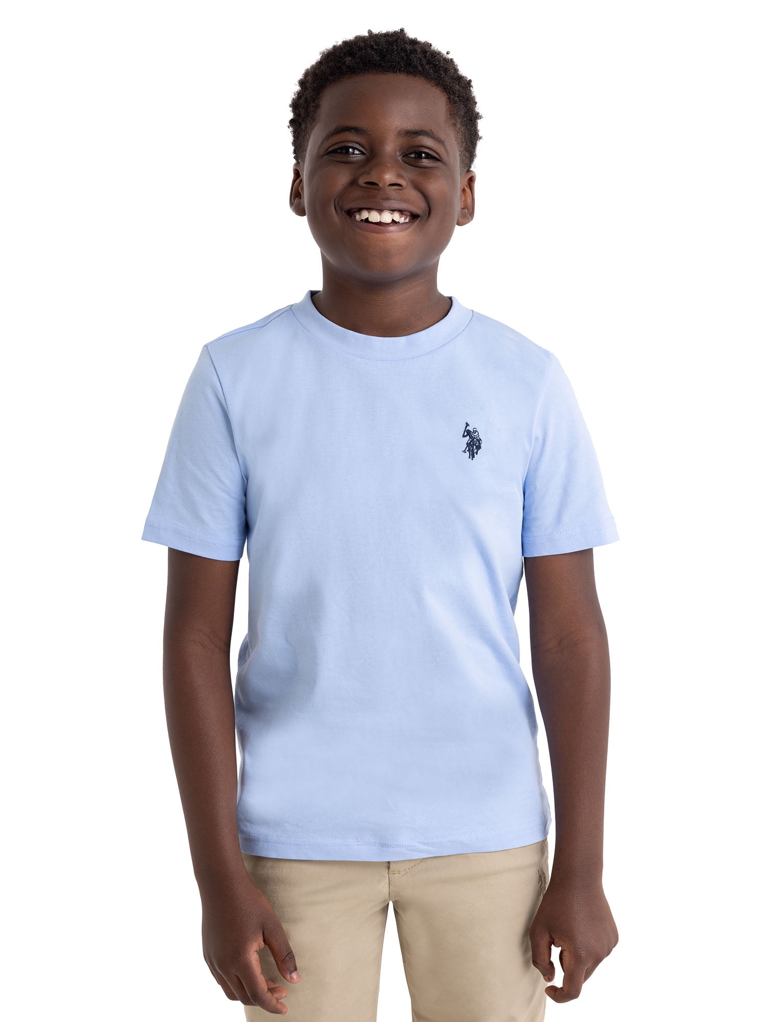 U.S. Polo Assn. Boys Crewneck T-shirt, Sizes 4-18 - Walmart.com