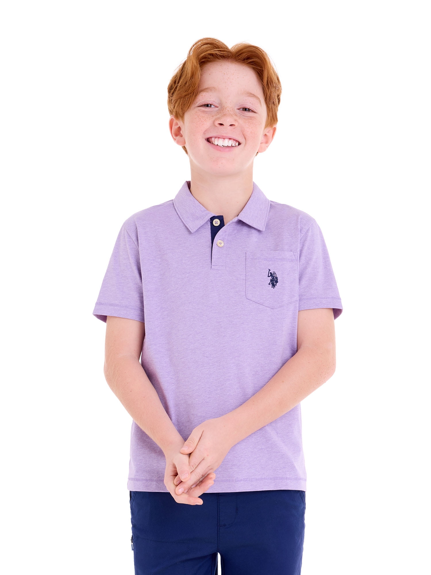 U.S. Polo Assn. Boys Jersey Pocket Polo Shirt, Sizes 4-18 - Walmart.com