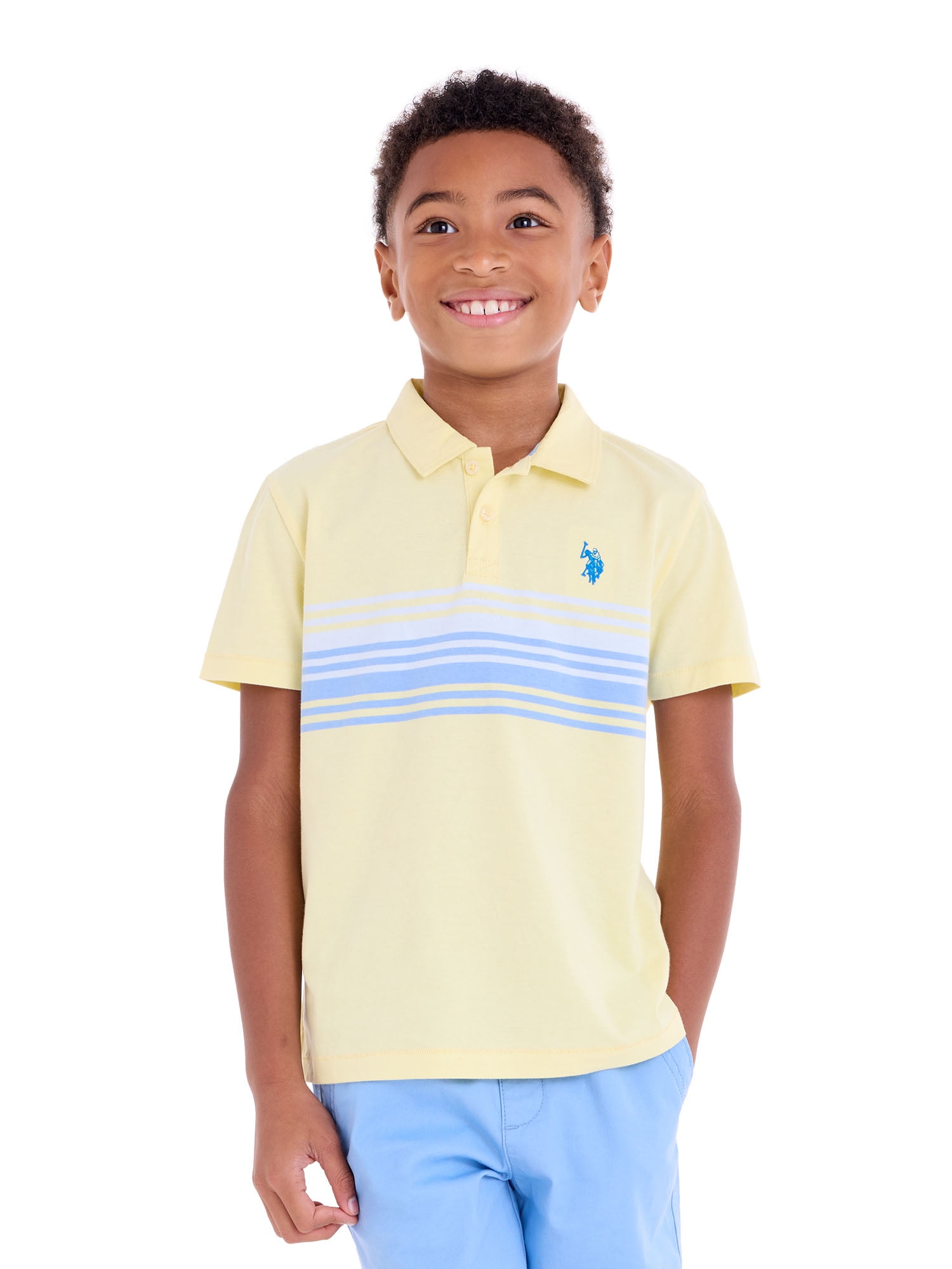 U.S. Polo Assn. Boys Chest Stripe Jersey Polo, Sizes 4-18 - Walmart.com