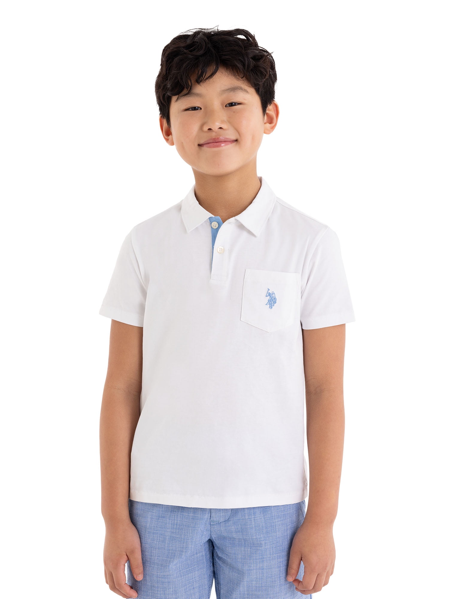 U.S. Polo Assn. Boys Cotton Polo Shirt with Pocket, Sizes 4-18, Classic ...