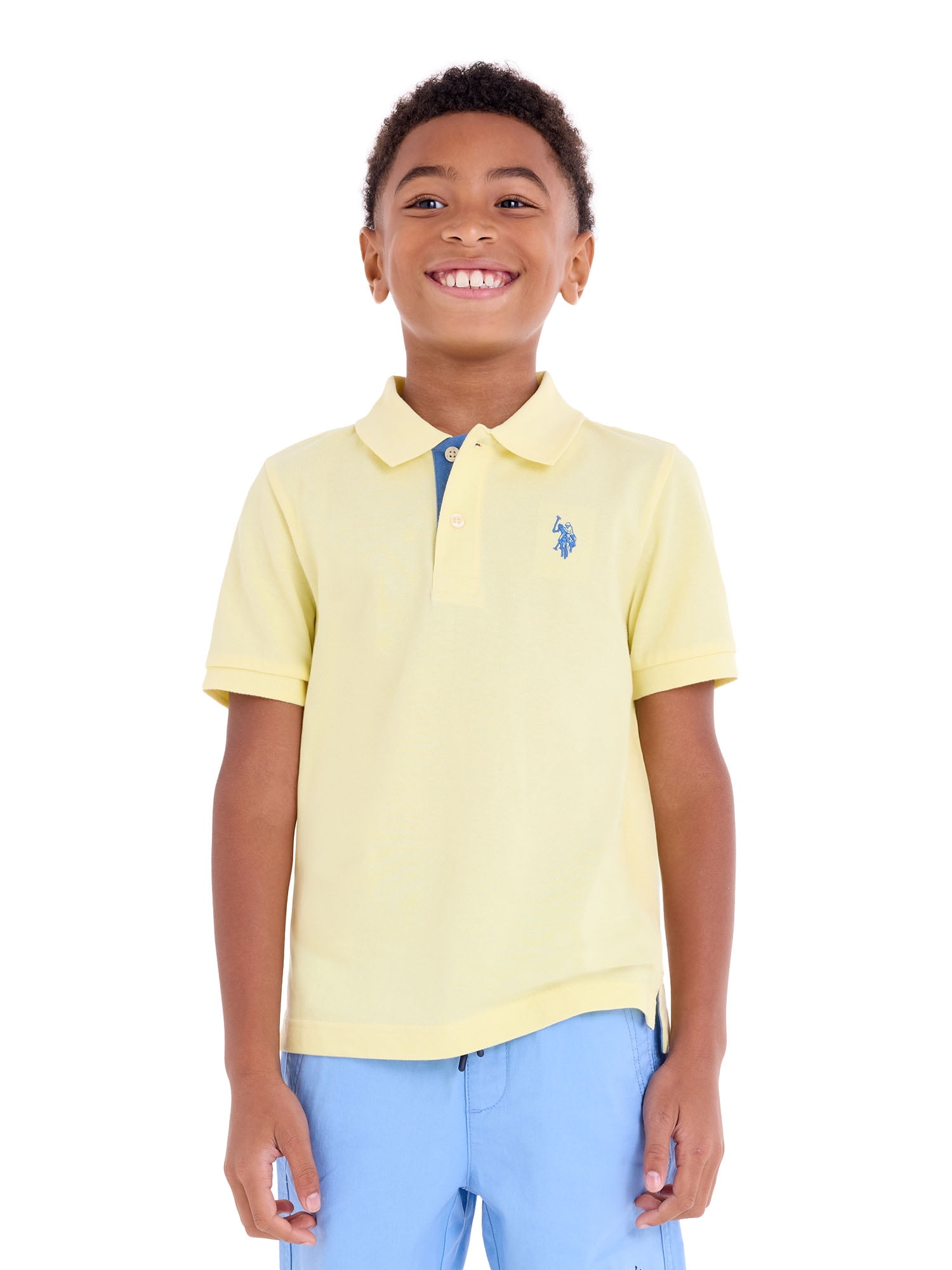 U.S. Polo Assn. Boys Pique Polo Shirt, Sizes 4-18 - Walmart.com