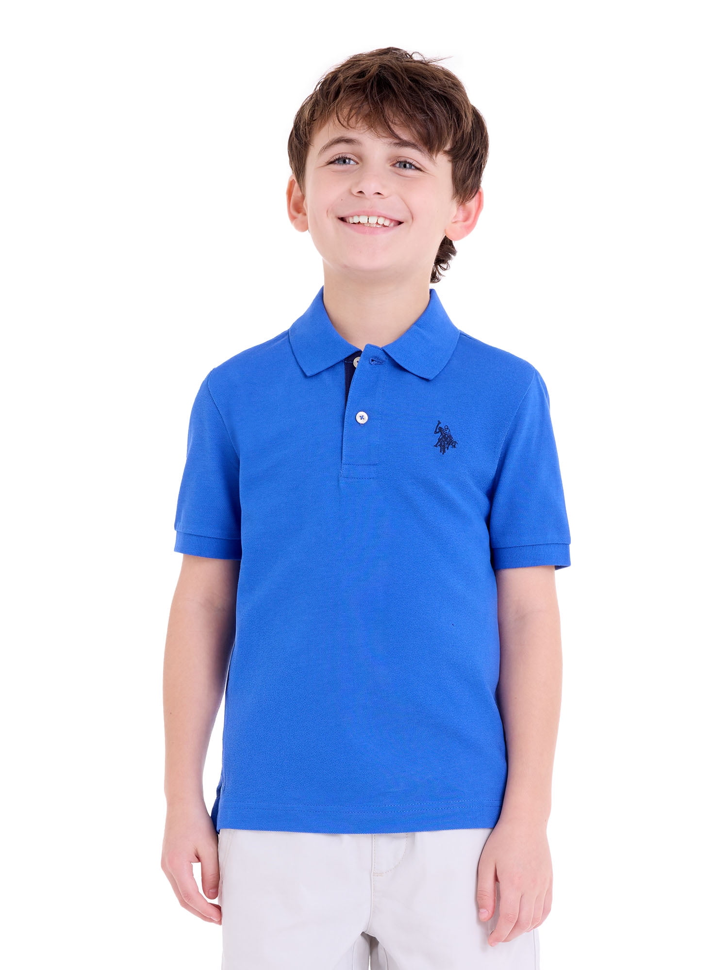 U.S. Polo Assn. Boys Pique Polo Shirt, Sizes 4-18 - Walmart.com