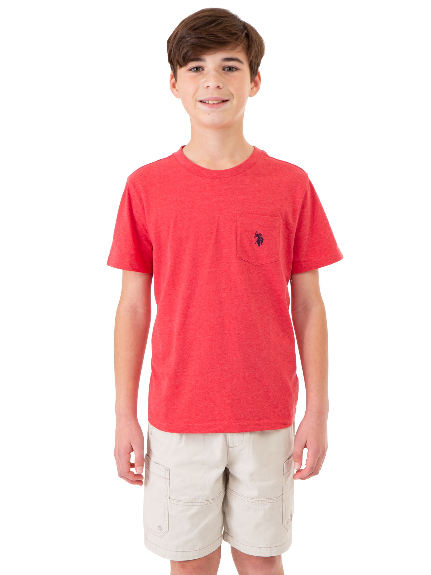 U.S. Polo Assn. Boys Short Sleeve Pocket T-Shirt, Sizes 4-18 - Walmart.com
