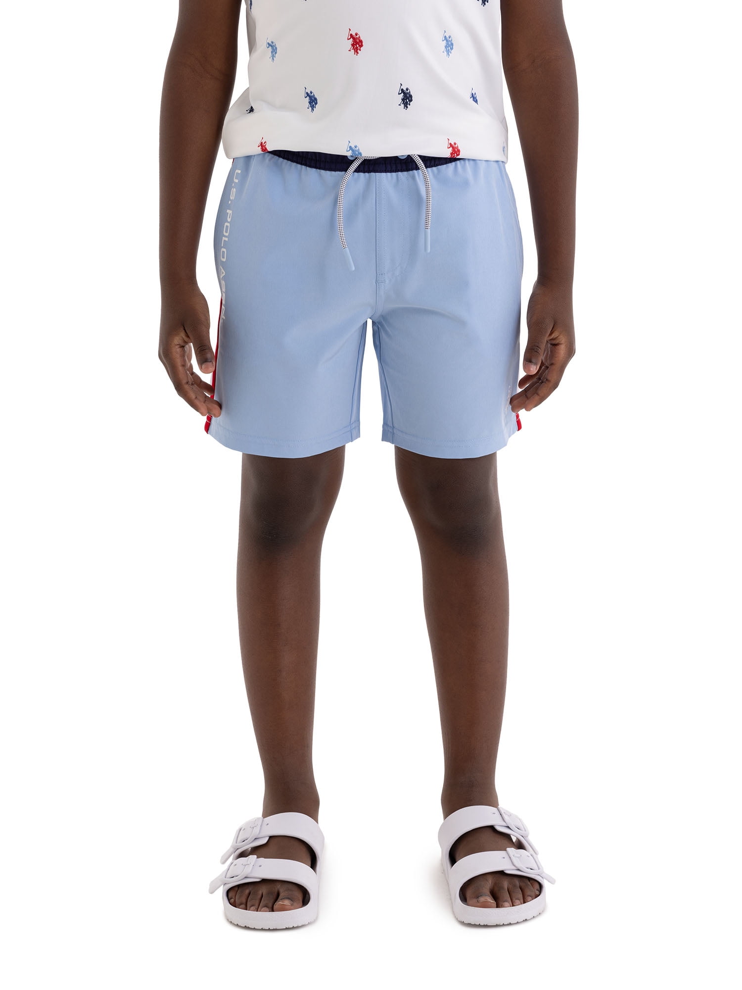 U.S. Polo Assn. Boys Side Tape Swim Short - 50+ Protection - Walmart.com