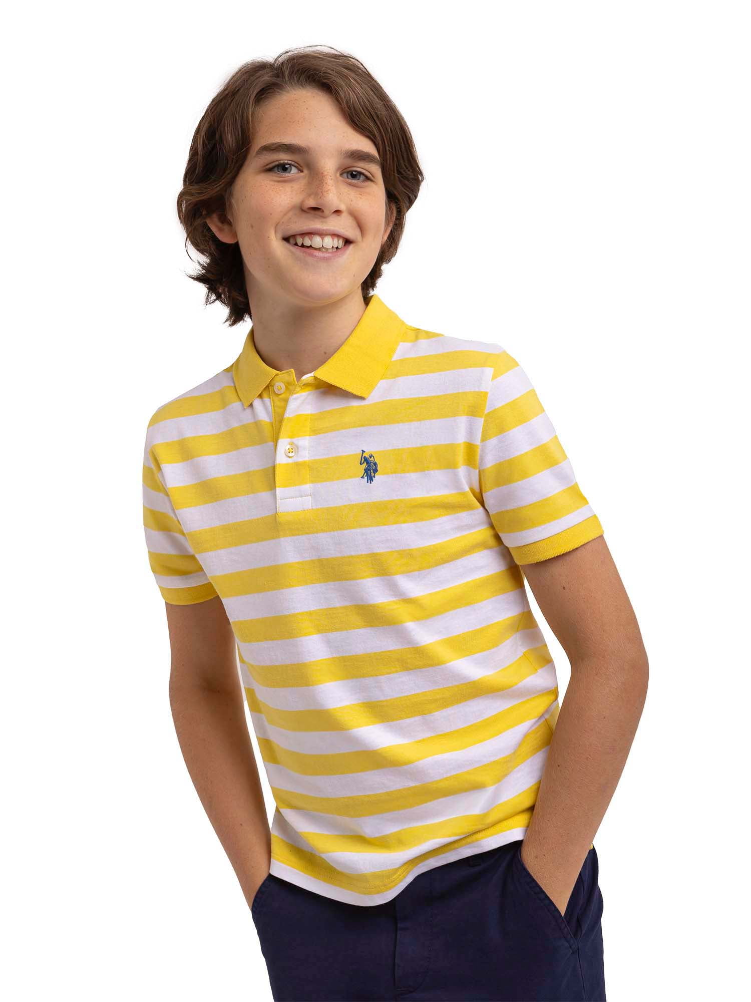 U.S. Polo Assn. Boys Stripe Jersey Polo Shirt, Sizes 4-18 - Walmart.com