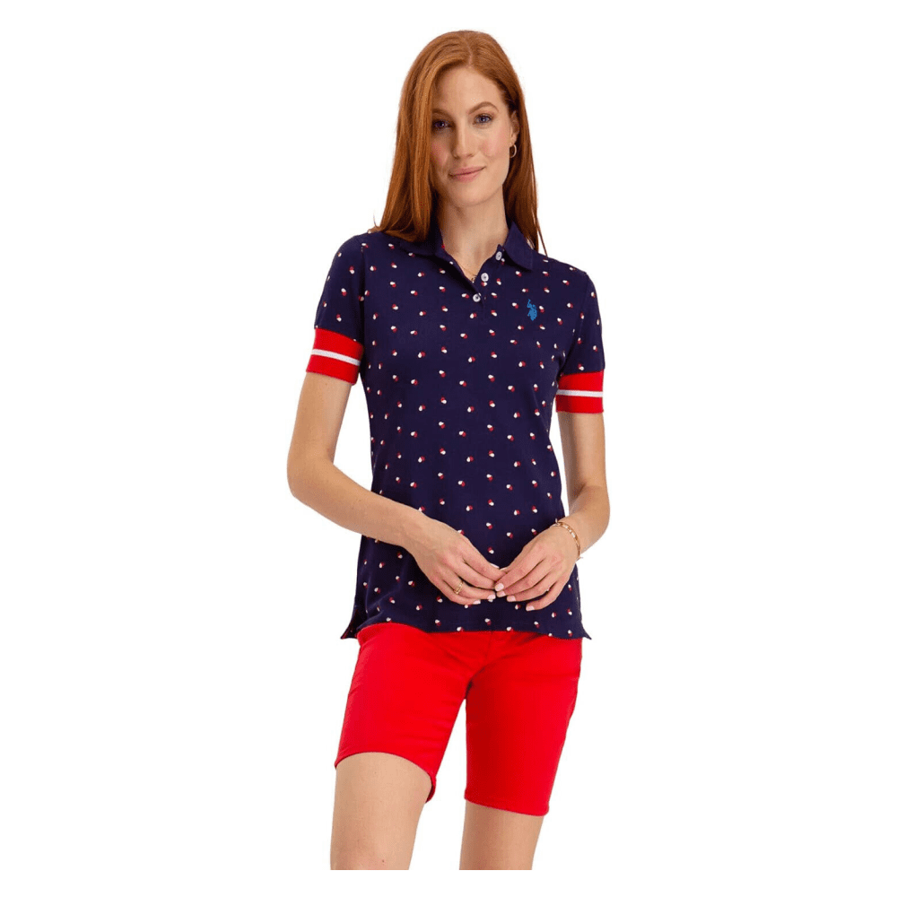 U.S. Polo Assn. Floral Polo Shirt, Evbl Navy , M - Walmart.com