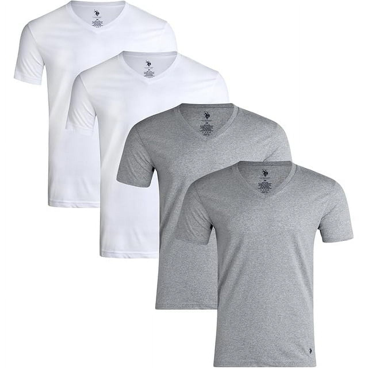 U.S. Polo Assn. Men's - 4 Pack V Neck Undershirts for Men (S-XL ...