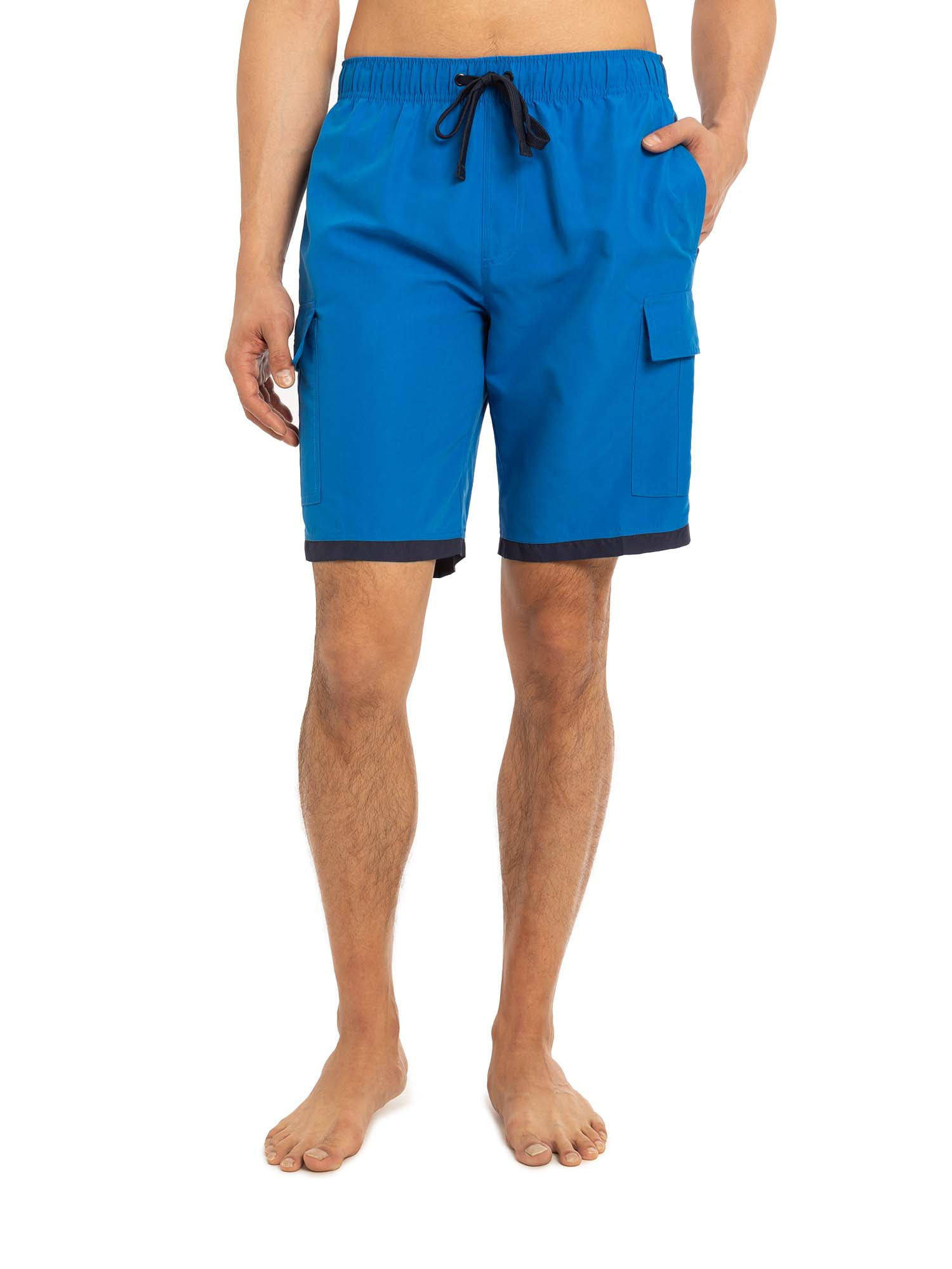 U.S. Polo Assn. Men's & Big Men's Logo Cargo Swim Trunks with UPF50 ...