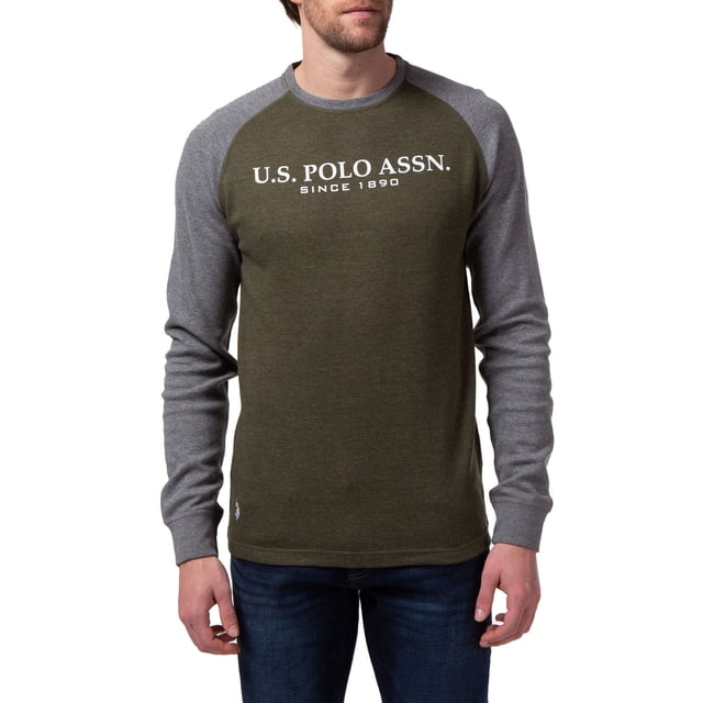 U.S. Polo Assn. Men's Chest Logo Raglan Thermal - Walmart Business Supplies