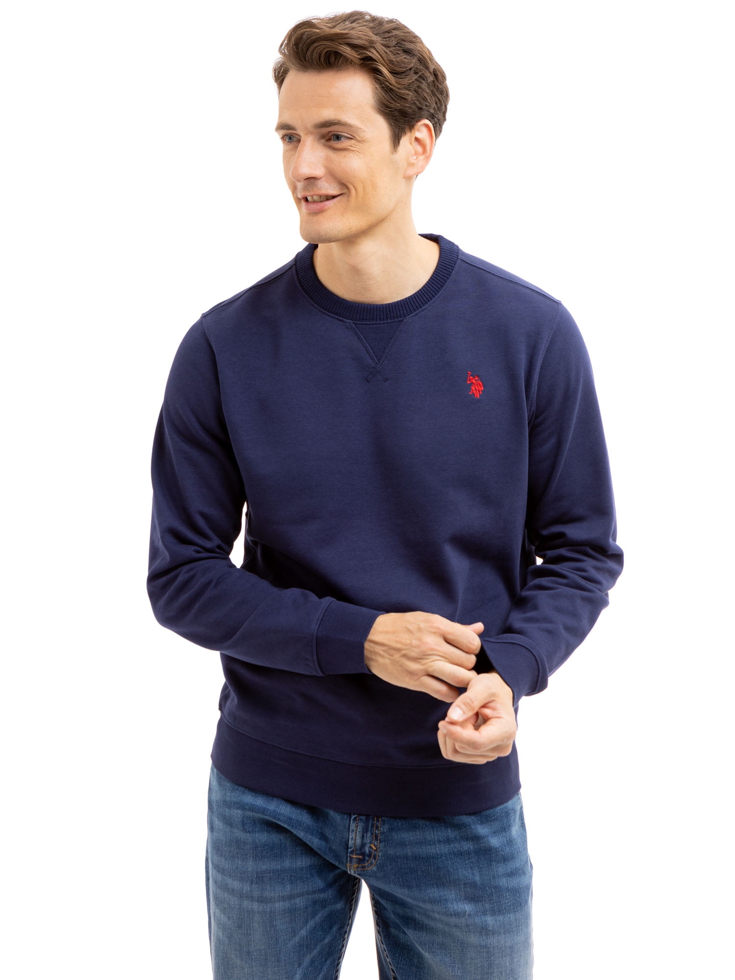 U.S. Polo Assn. Men's Crewneck Fleece Sweatshirt - Walmart.com