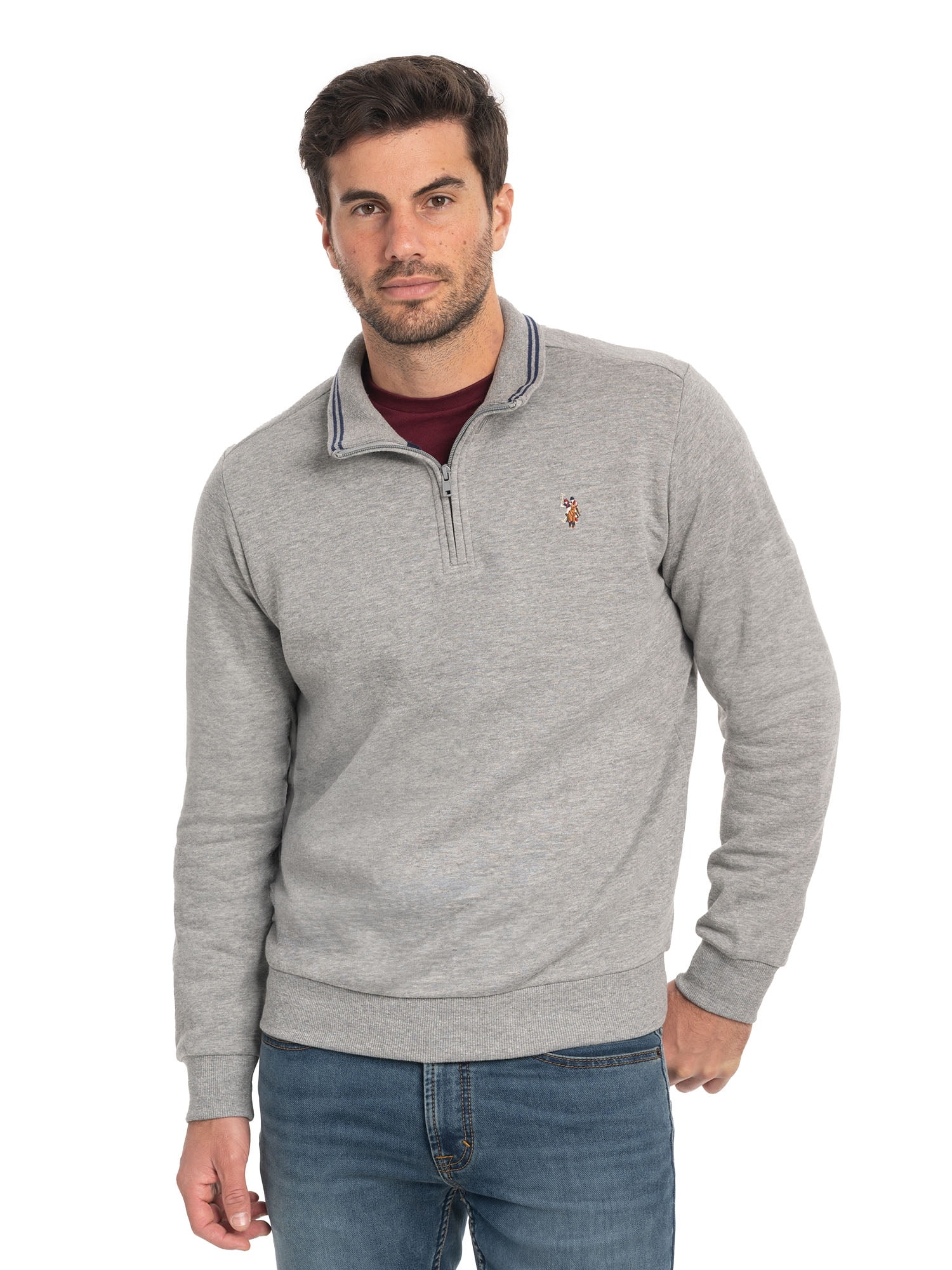 U.S. Polo Assn. Men's Fleece Quarter Zip Pullover - Soft, Comfortable ...