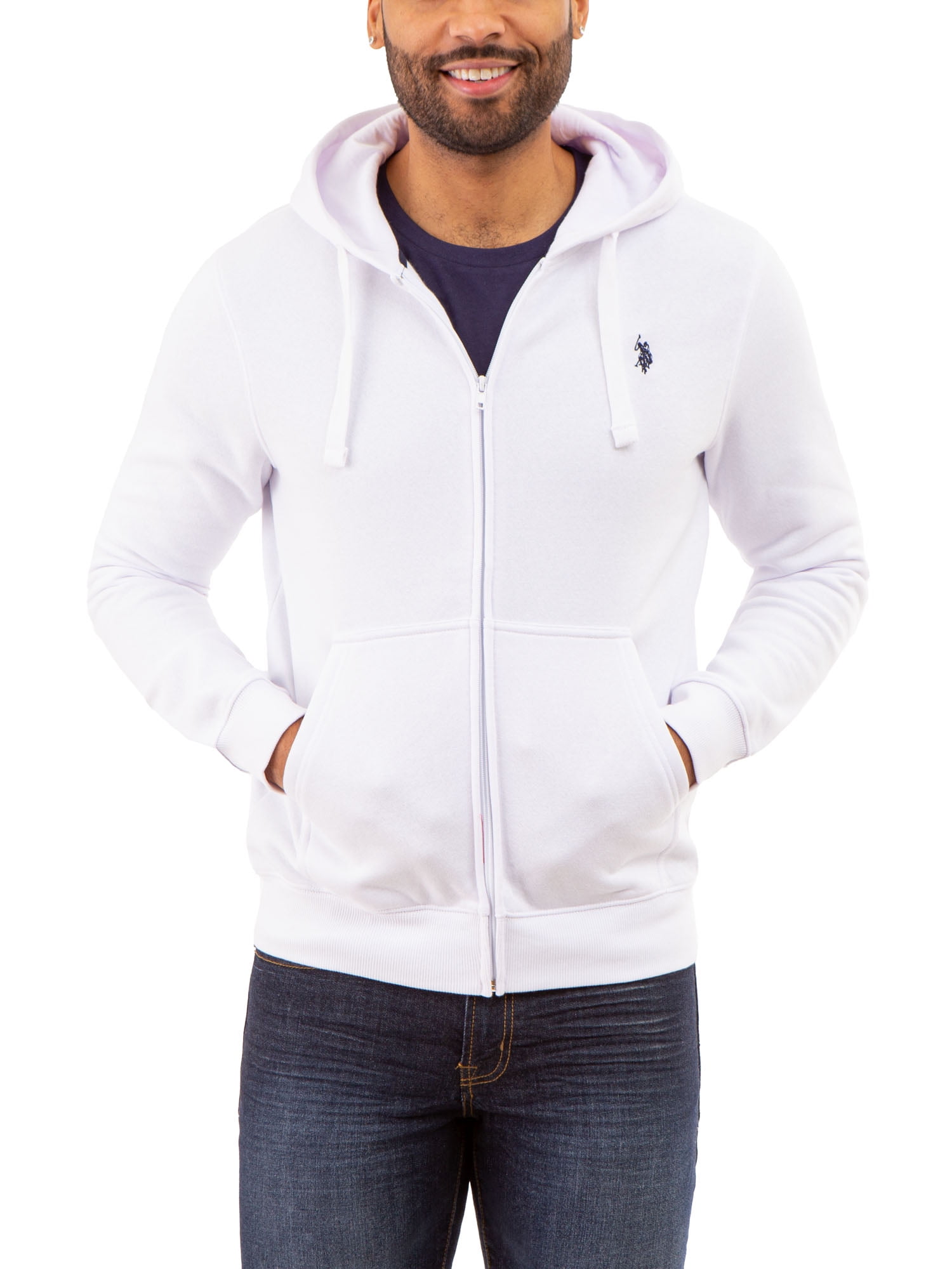 U.S. Polo Assn. Men's Full Zip Fleece Hoodie - Walmart.com