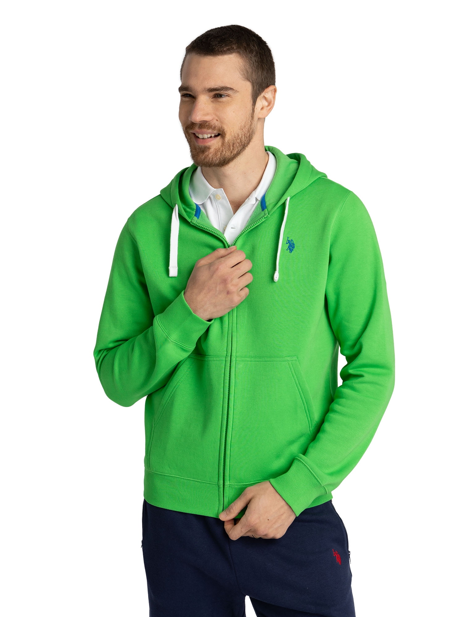 U.S. Polo Assn. men's Full Zip Fleece Hoodie - Walmart.com