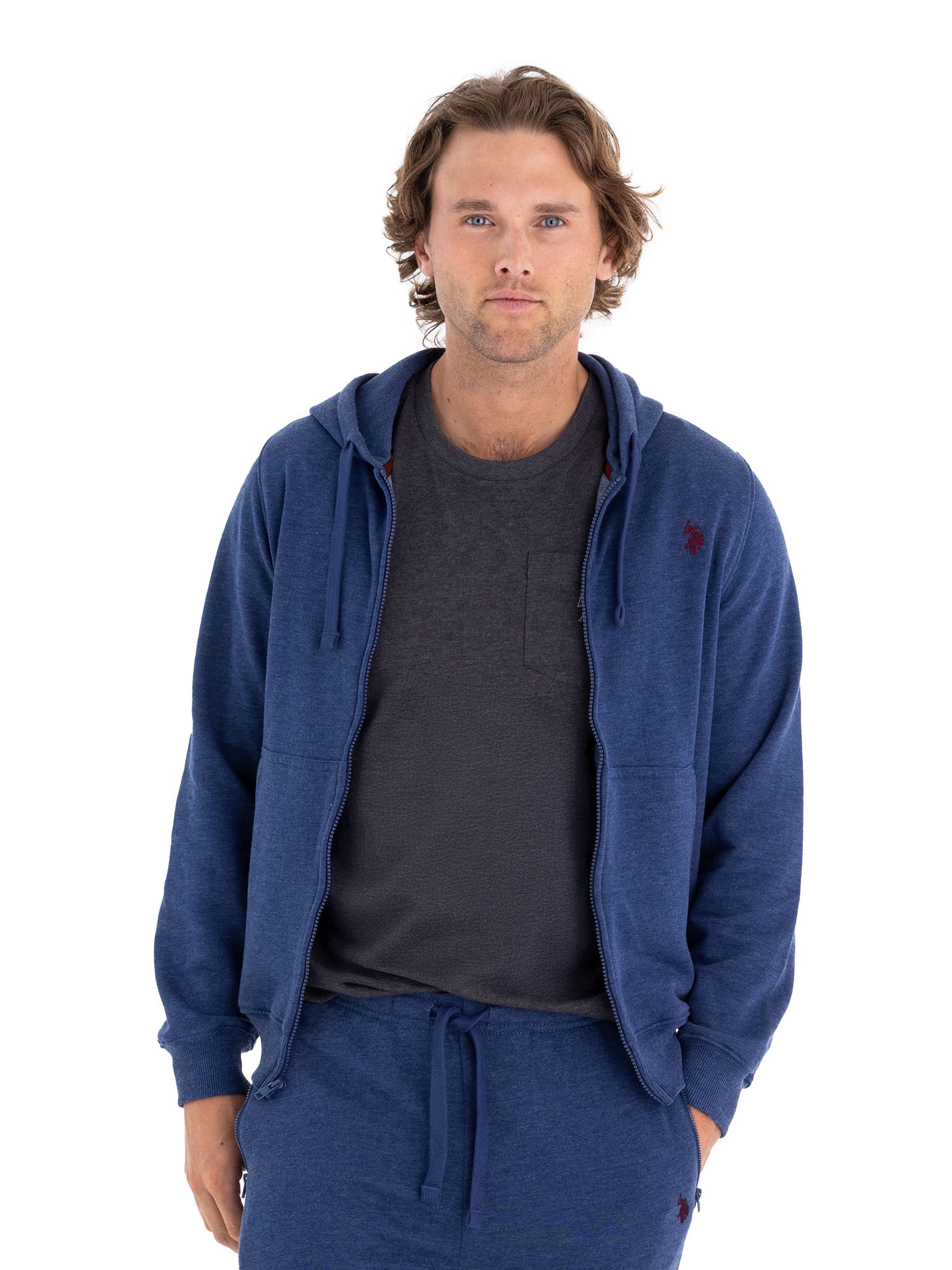 U.S. Polo Assn. Men's Everyday Full Zip Fleece Hoodie - Walmart.com