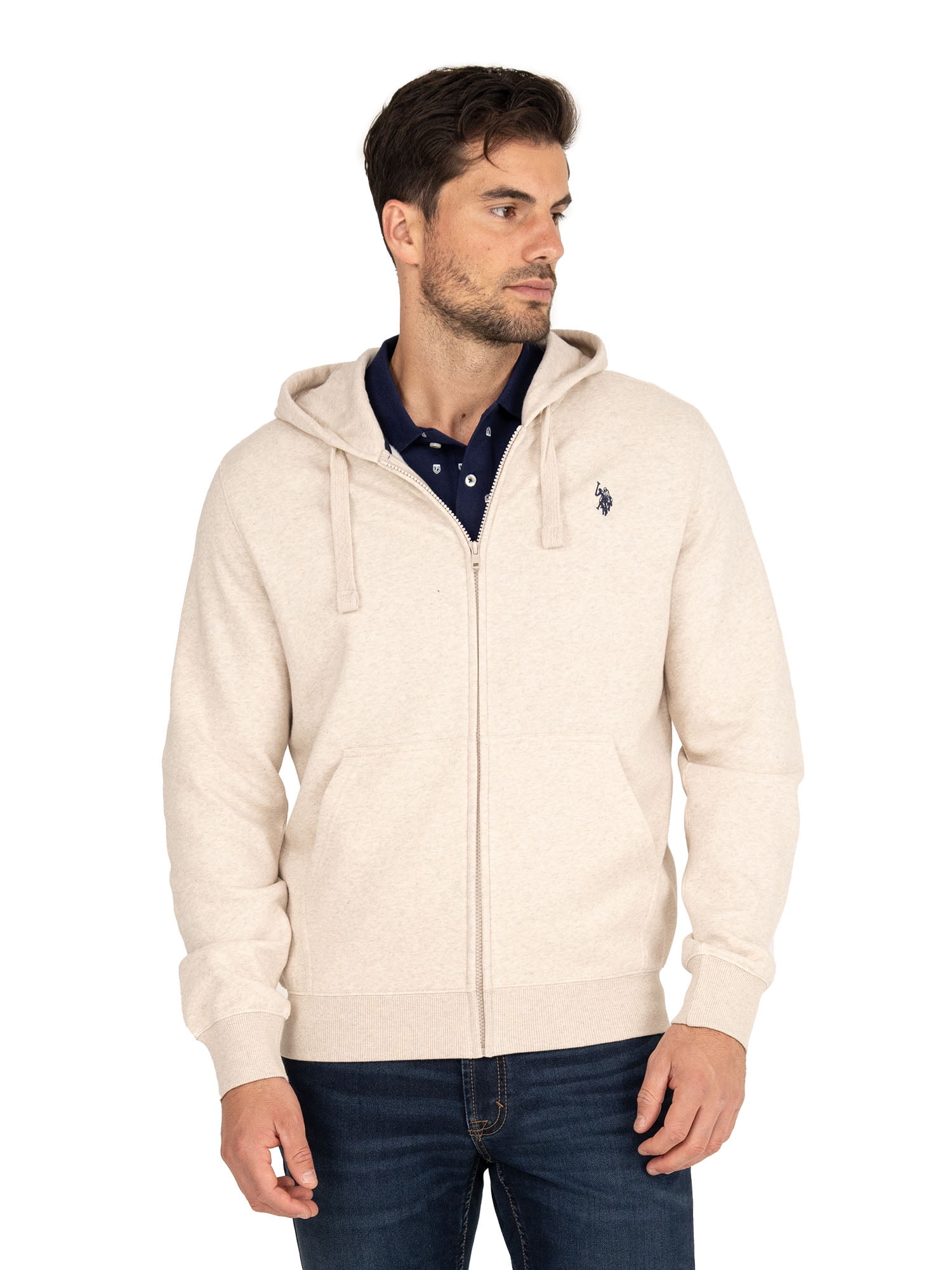U.S. Polo Assn. Men's Everyday Full Zip Fleece Hoodie - Walmart.com