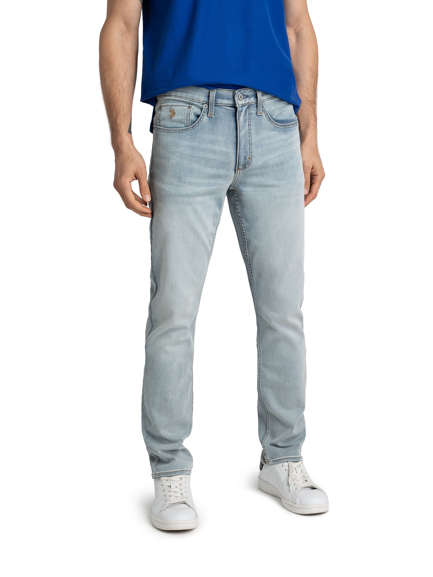 U.S. Polo Assn. Men's Slim Straight Knit Denim Jean - Walmart.com