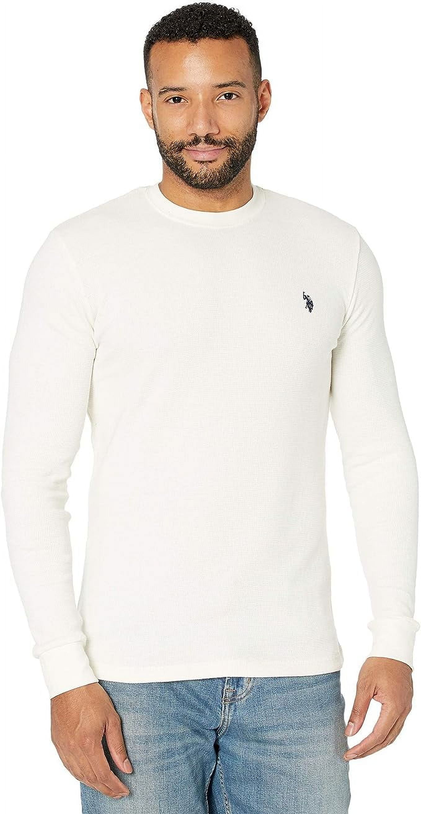 U.S. Polo Assn. Men's Long Sleeve Crew Neck Solid Thermal Shirt ...