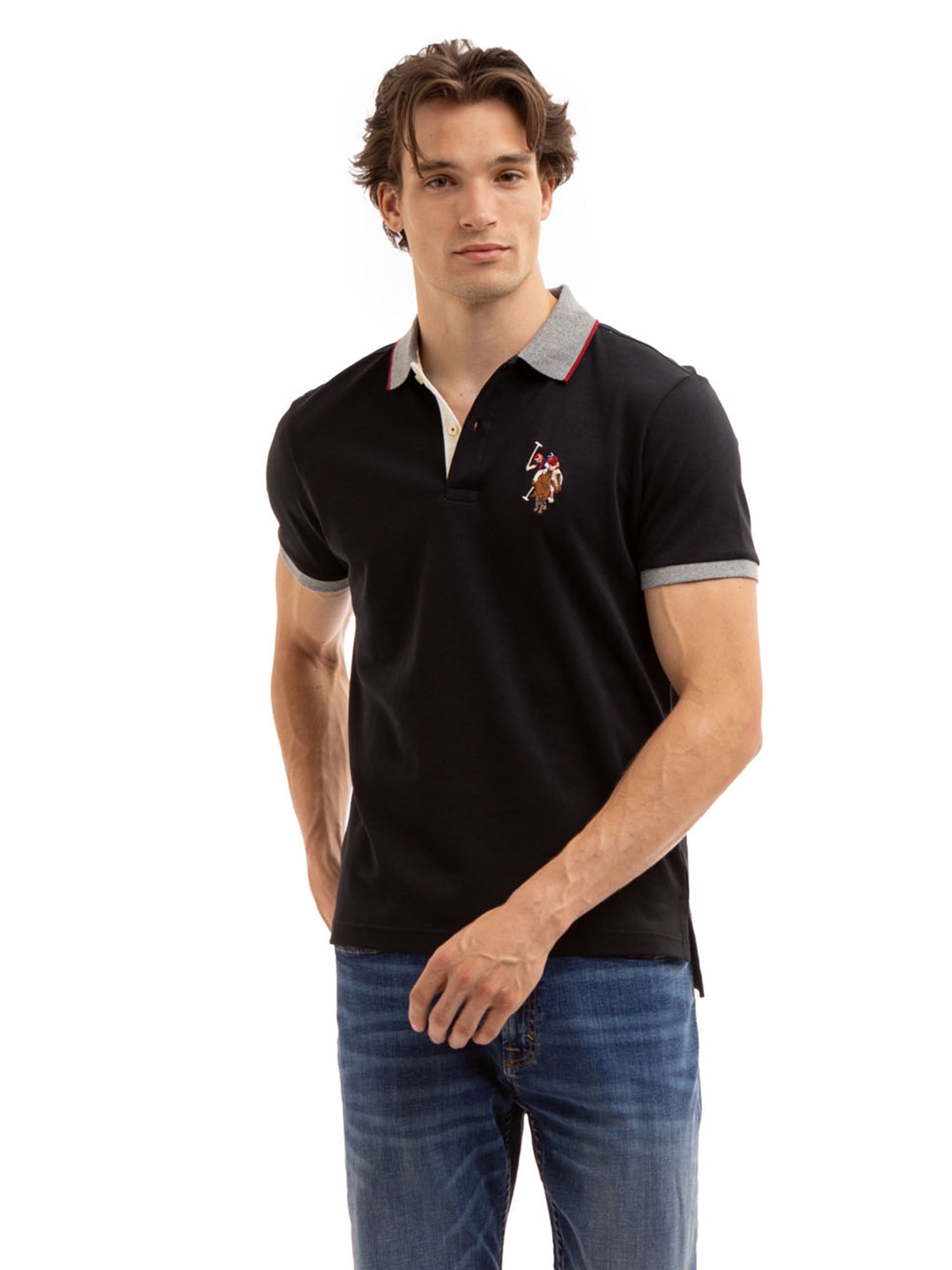 U.S. Polo Assn. Men's Multi Interlock Polo Shirt - Walmart.com