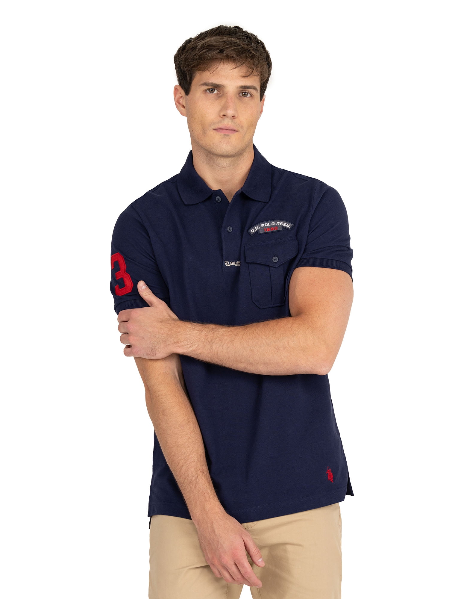 U.S. Polo Assn. Men's Performance Casual Pique Polo Shirt with Chest ...