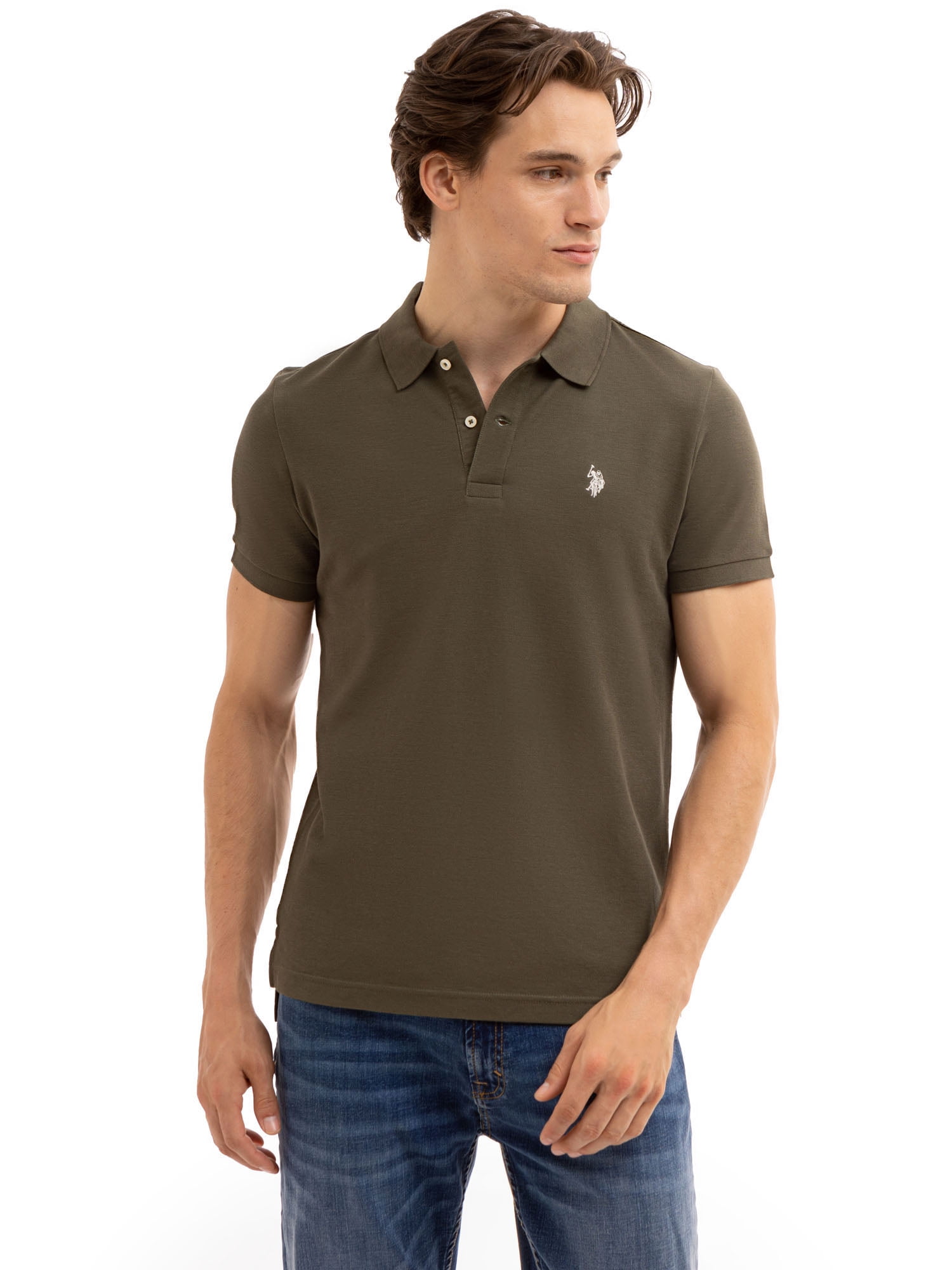 U.S. Polo Assn. Men's Performance Pique Polo Shirt - Walmart.com