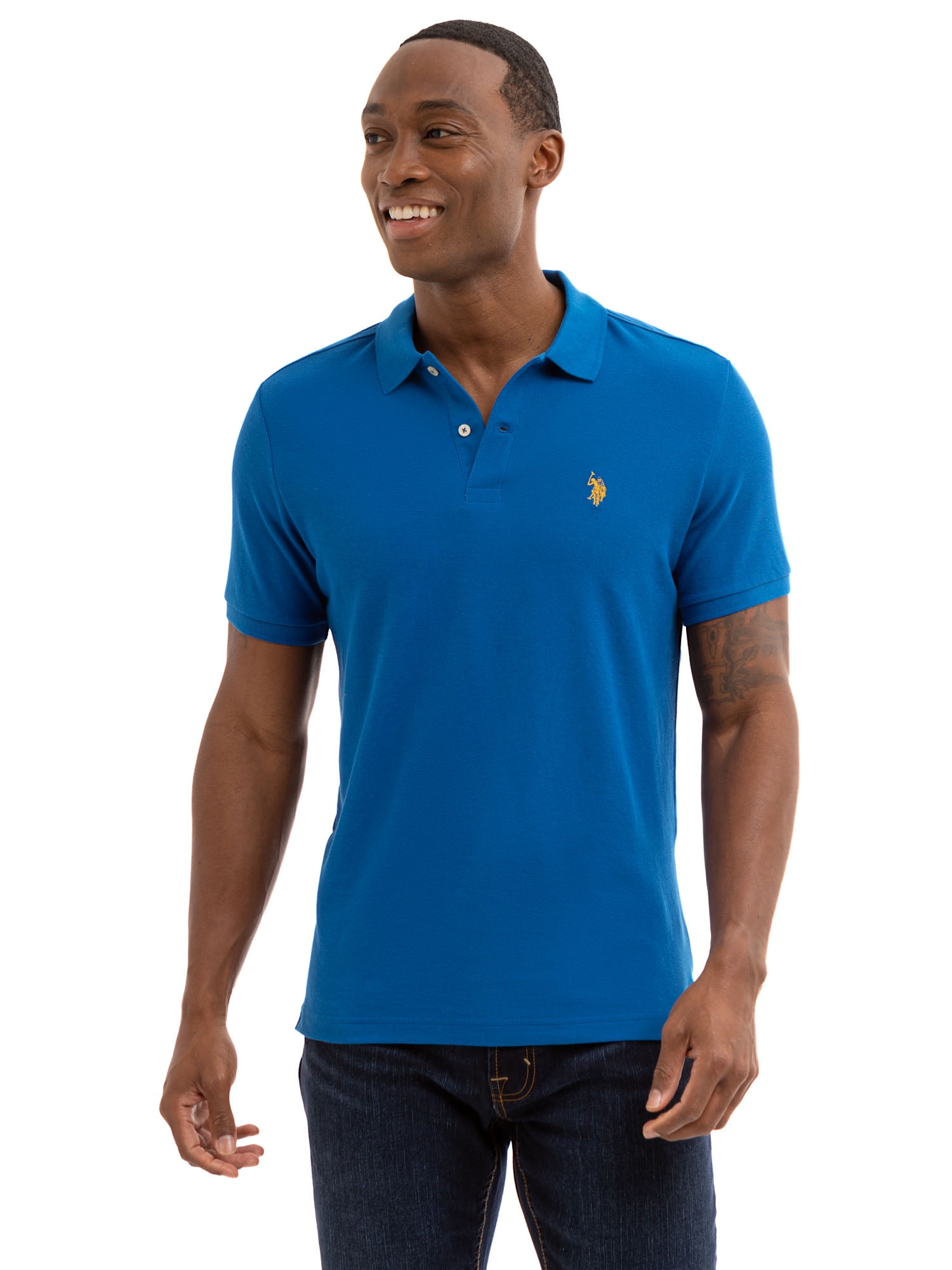 U.S. Polo Assn. Men's Performance Pique Polo Shirt - Walmart.com