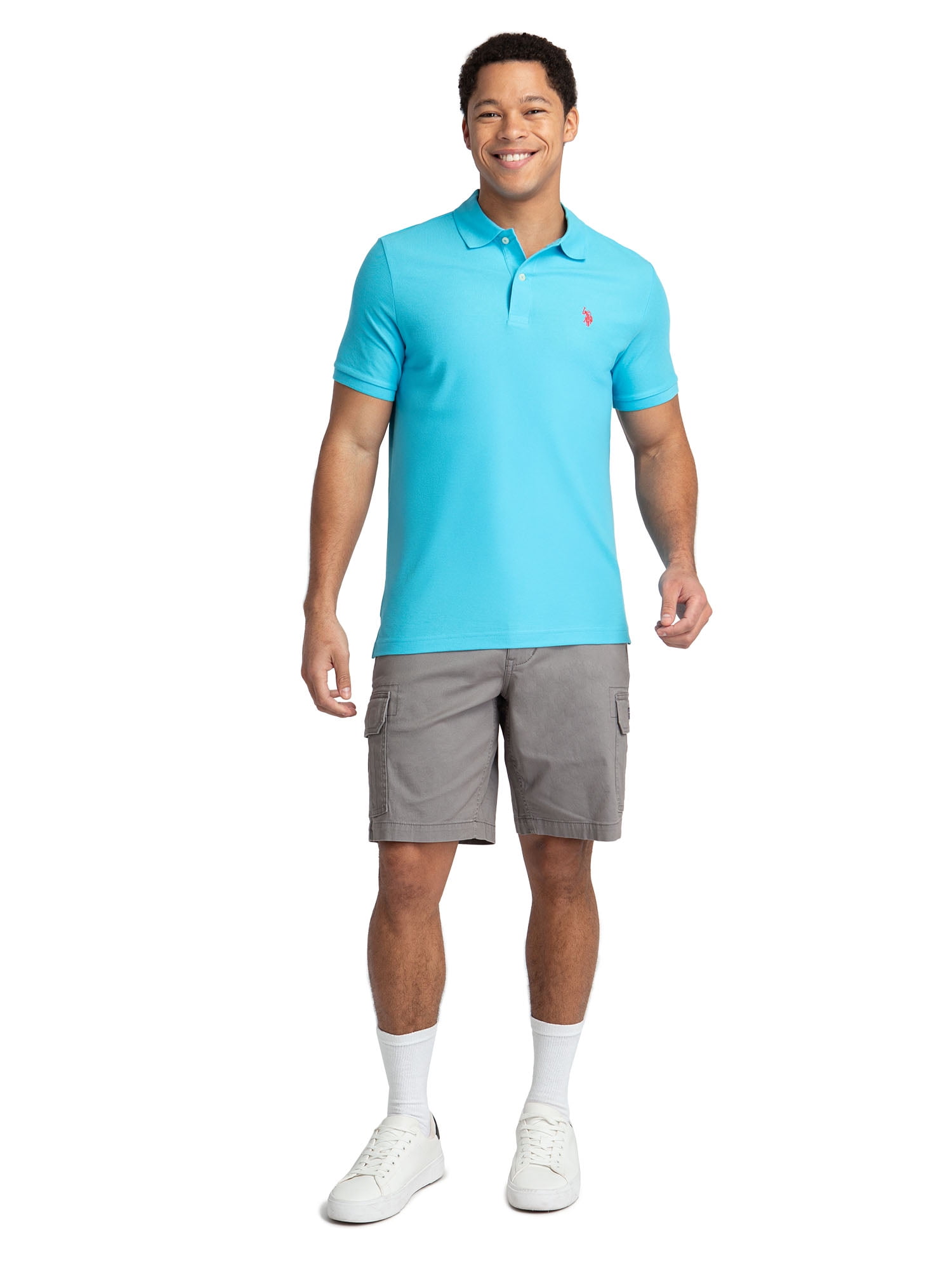 U.S. Polo Assn. Men's Performance Pique Polo Shirt - Walmart.com