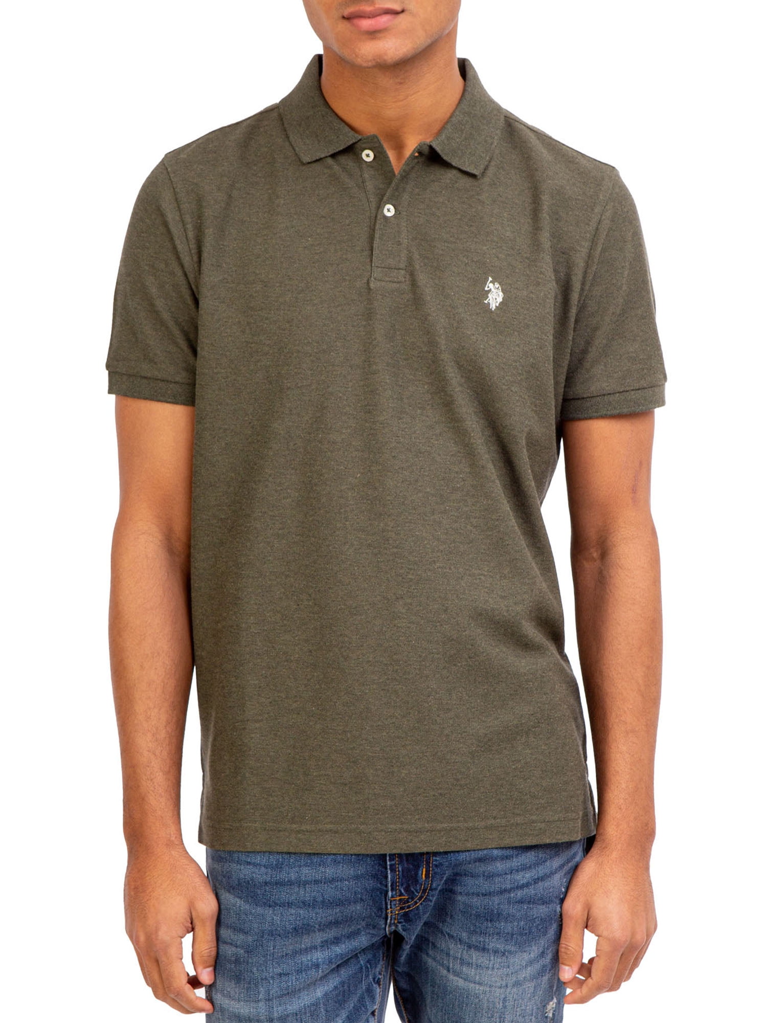 U.S. Polo Assn. Men's Performance Pique Polo - Walmart.com