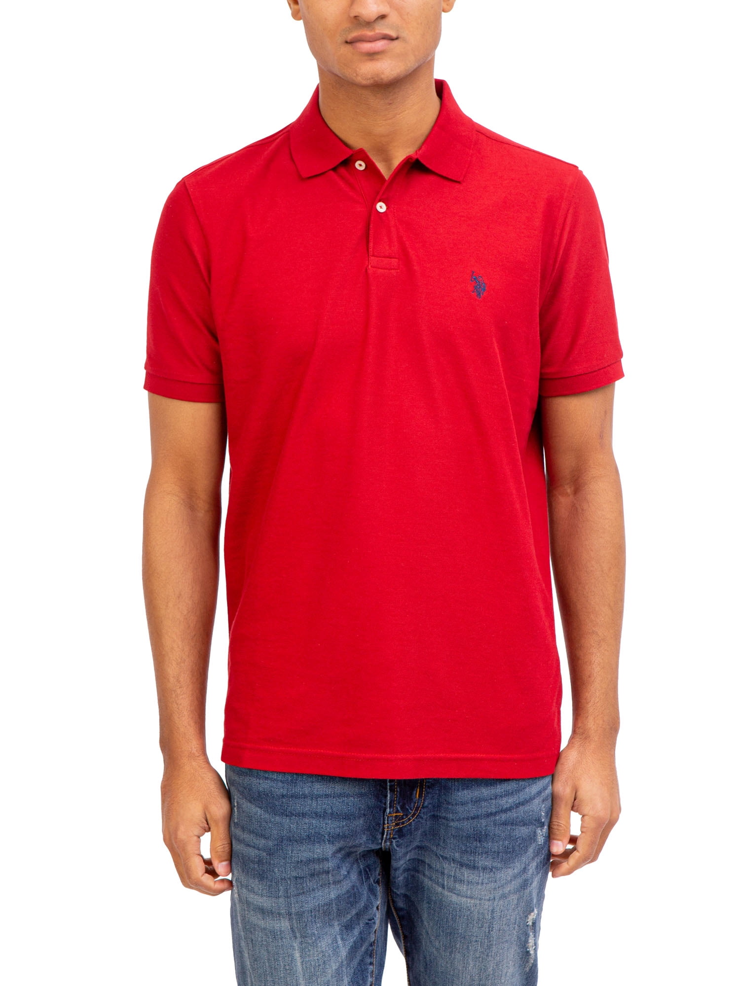 U.S. Polo Assn. Men's Performance Pique Polo - Walmart.com