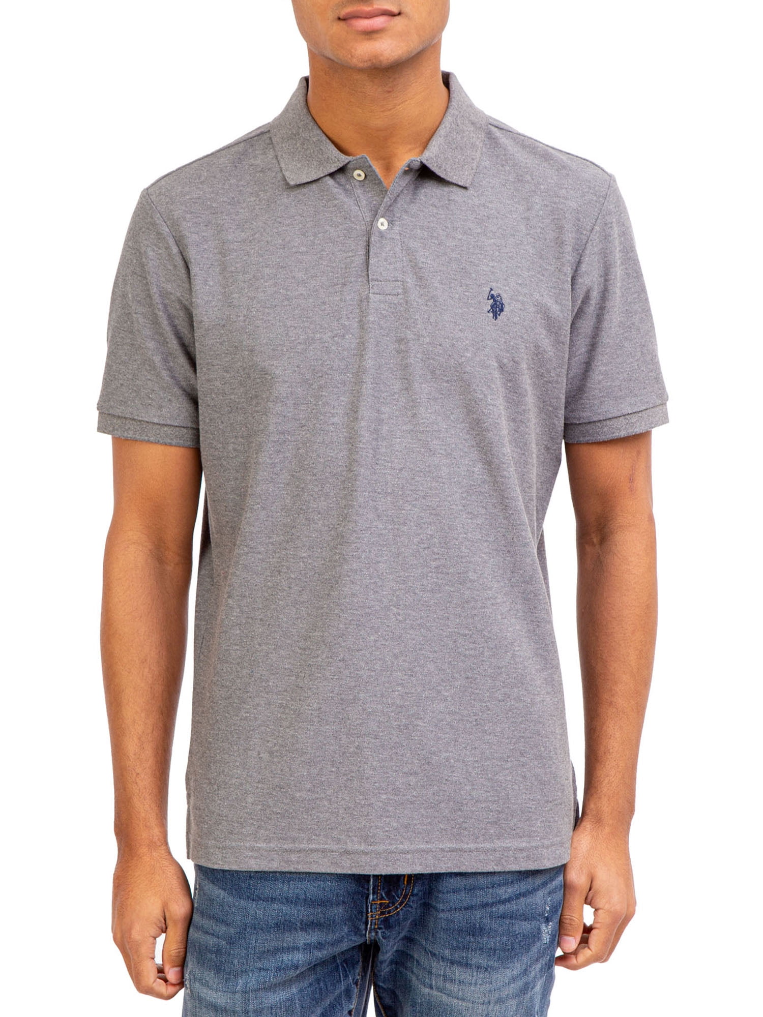 U.S. Polo Assn. Men's Performance Pique Polo - Walmart.com