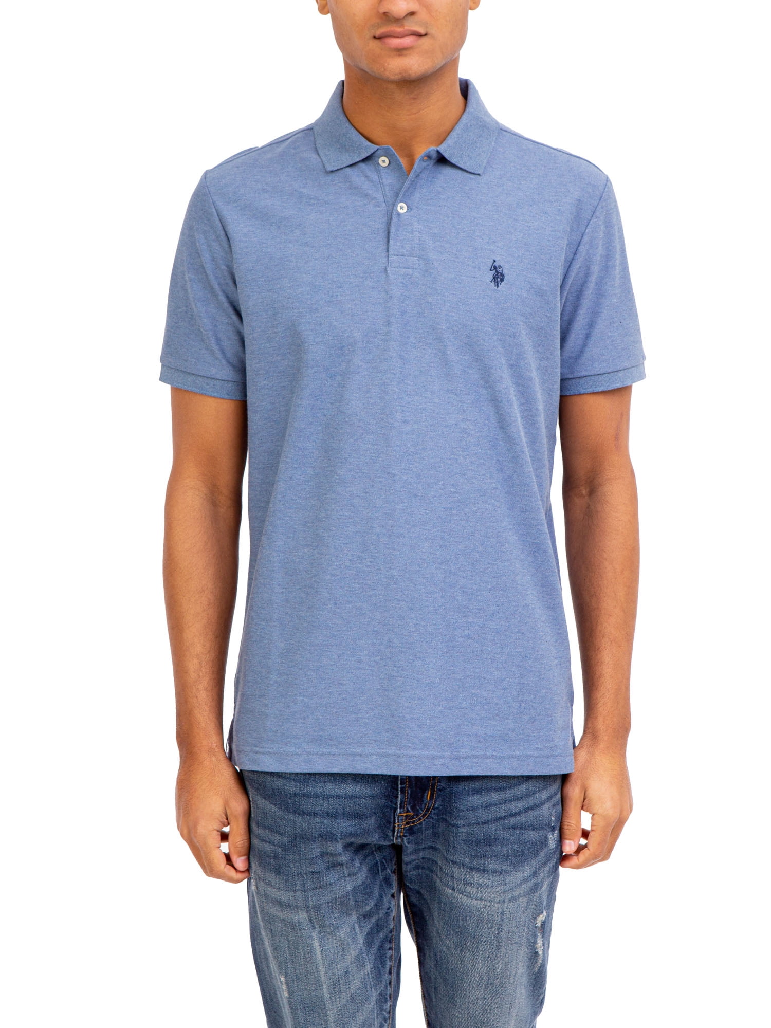 U.S. Polo Assn. Men's Performance Pique Polo - Walmart.com