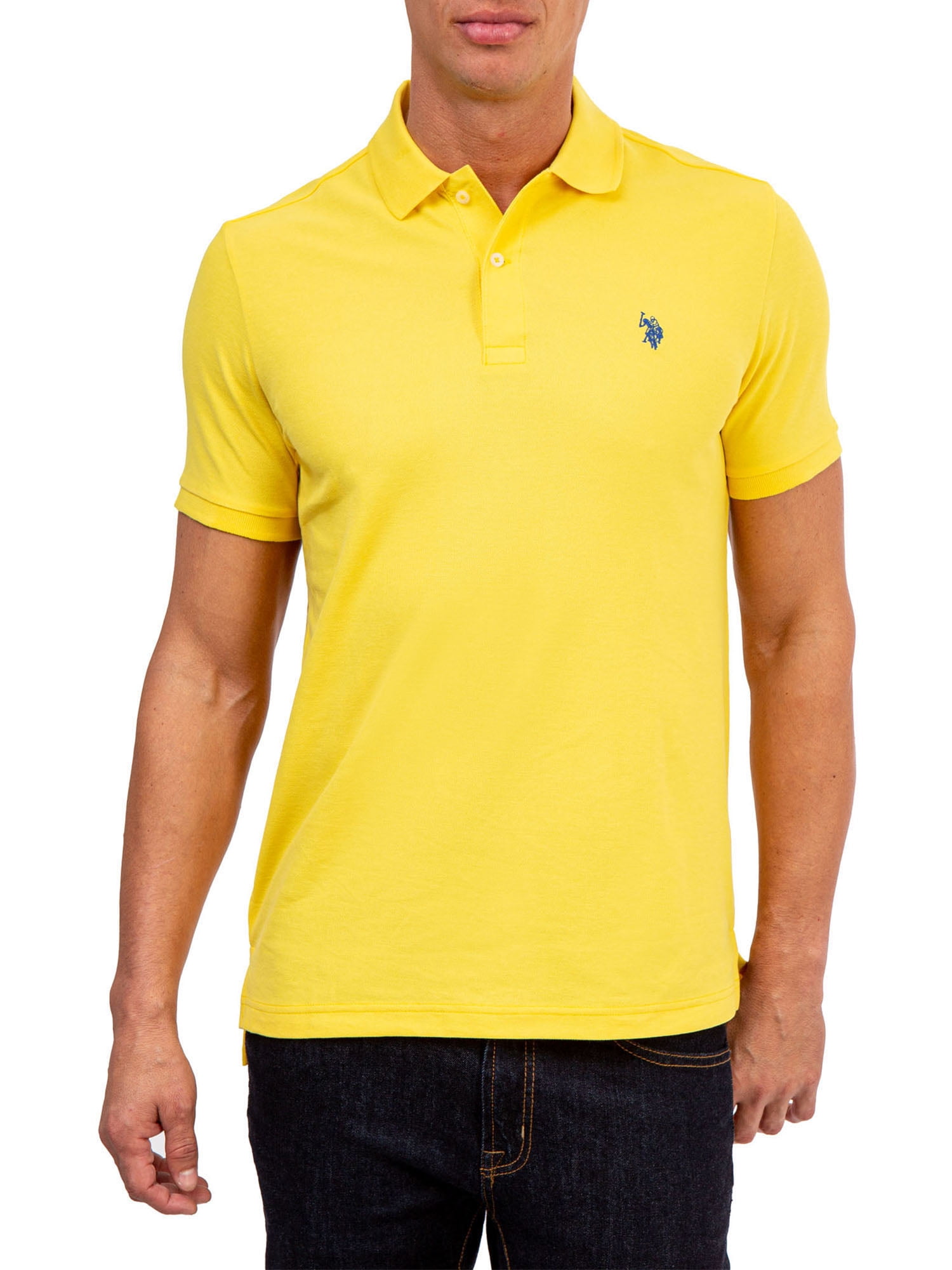 U.S. Polo Assn. Men's Performance Pique Polo - Walmart.com