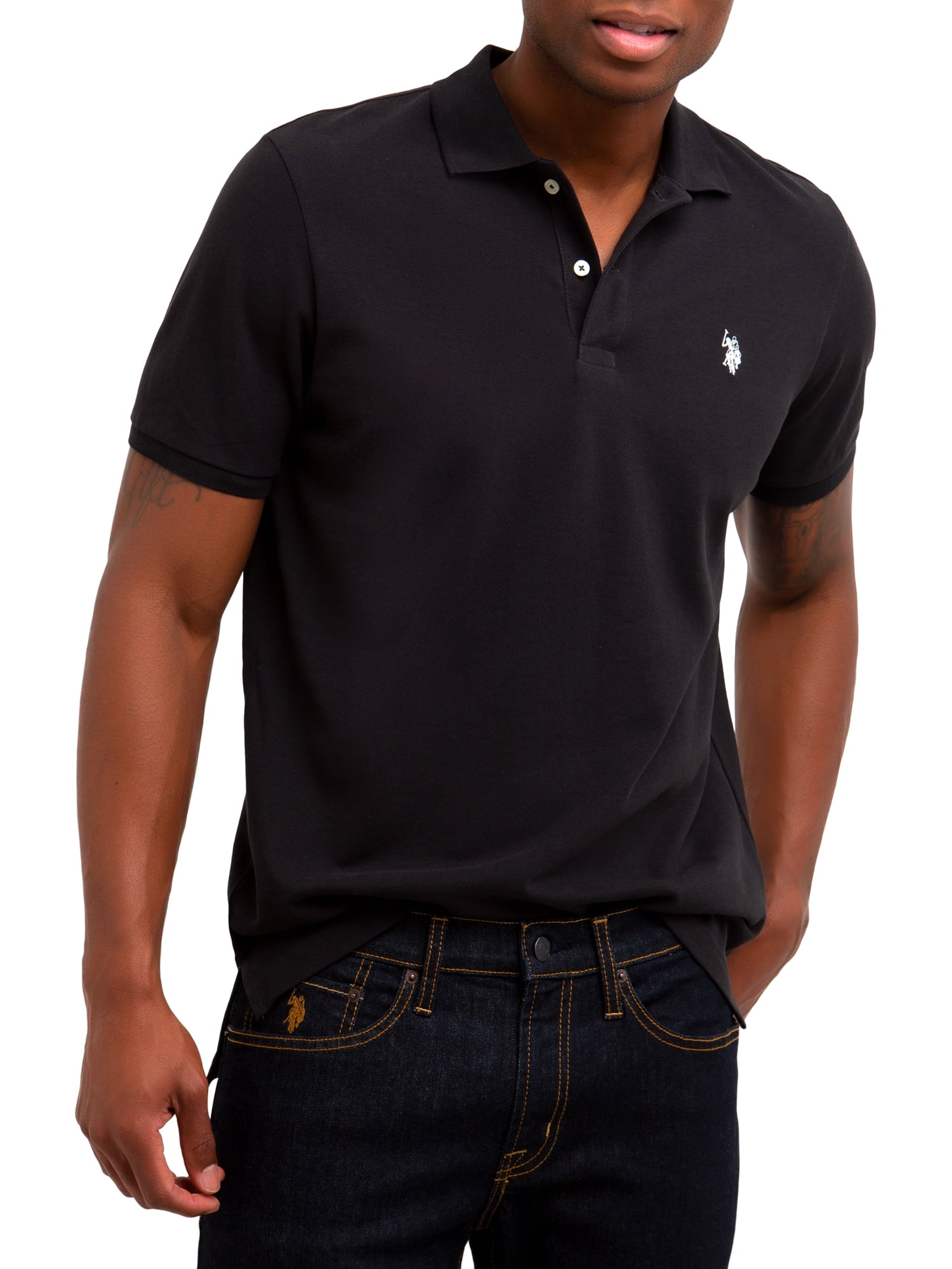 U.S. Polo Assn. Men's Pique Polo - Walmart.com