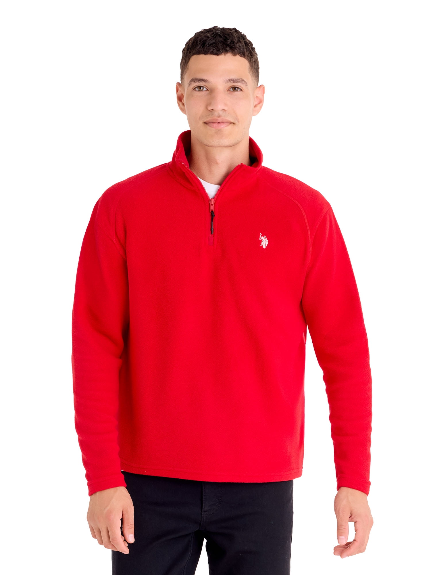 U.S. Polo Assn. Men's Polar Fleece Quarter Zip - Walmart.com