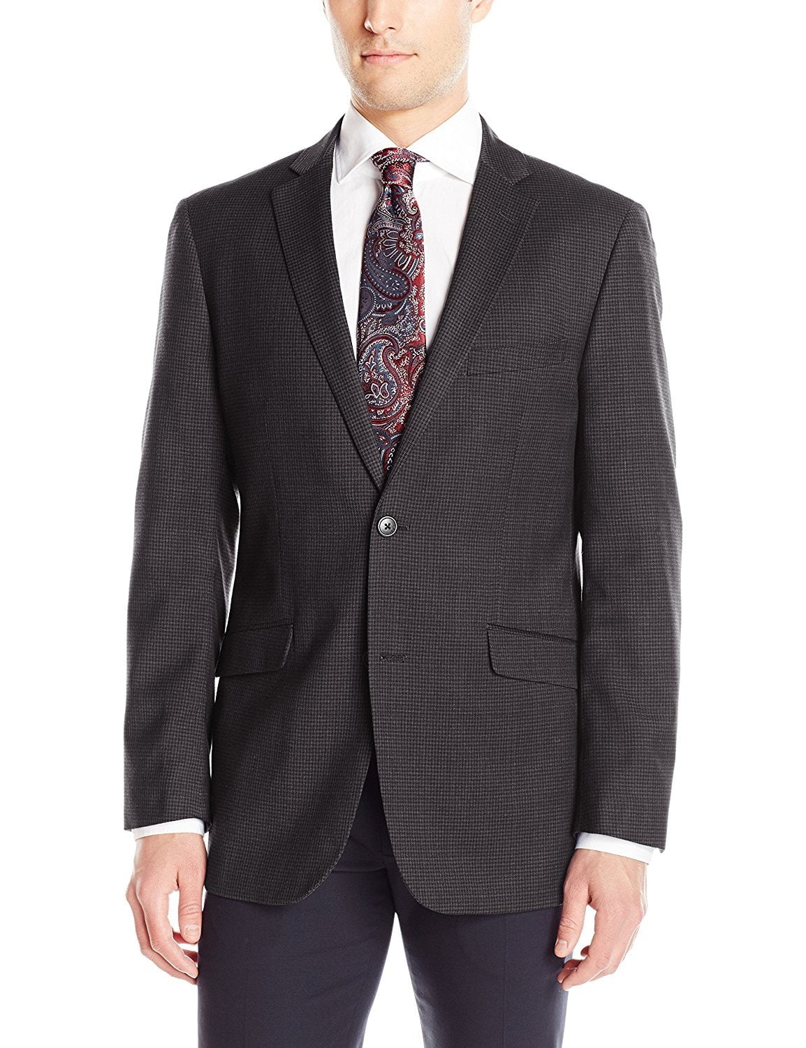 U.S. Polo Assn. Men's Polyester Blend Sport Coat, Grey Mini Check, 40 ...