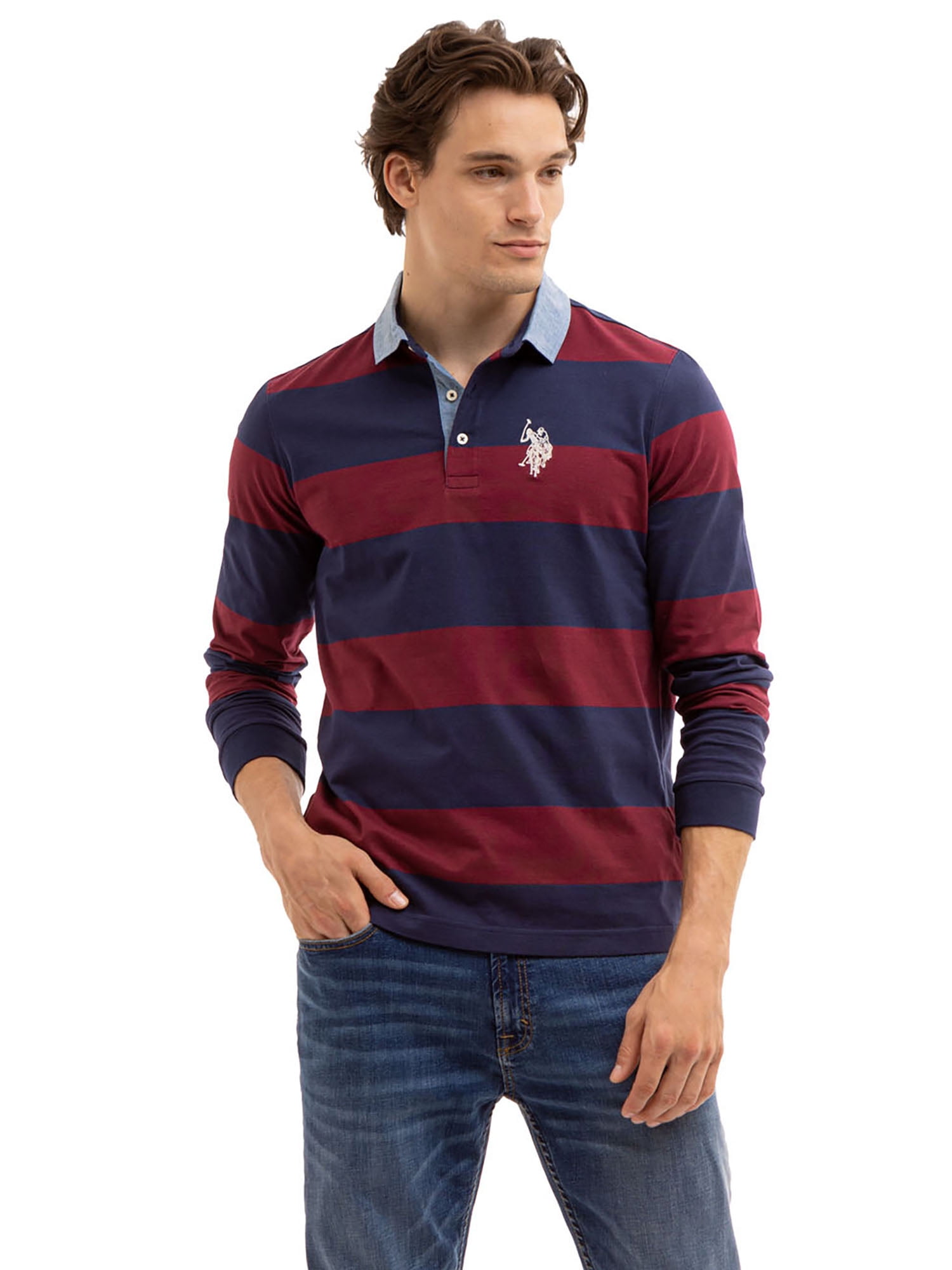 U.S. Polo Assn. Men's Rugby Polo Shirt - Walmart.com