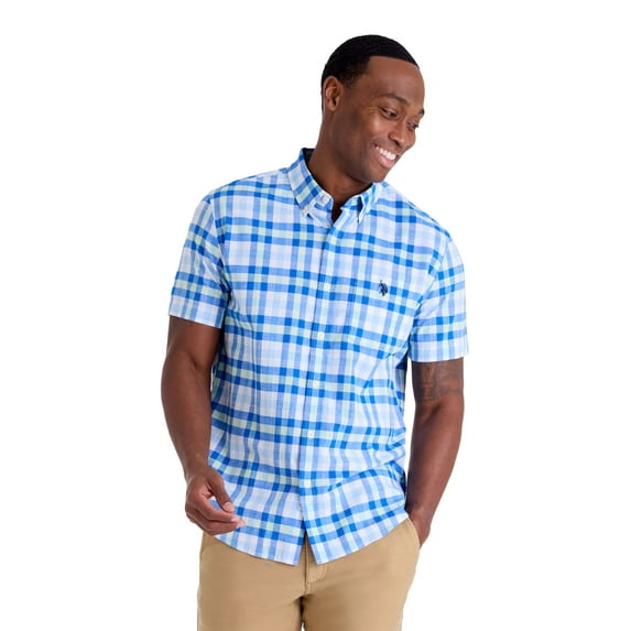 U.S. Polo Assn. Men's Short Sleeve Buttondown Shirts - Walmart.com