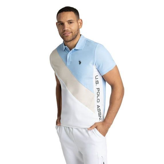 U.S. Polo Assn. Men's Sport Colorblock Polo - Walmart.com