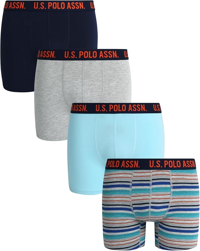 U.S. Polo Assn. Men's Underwear - Performance Stretch Boxer Briefs with ...