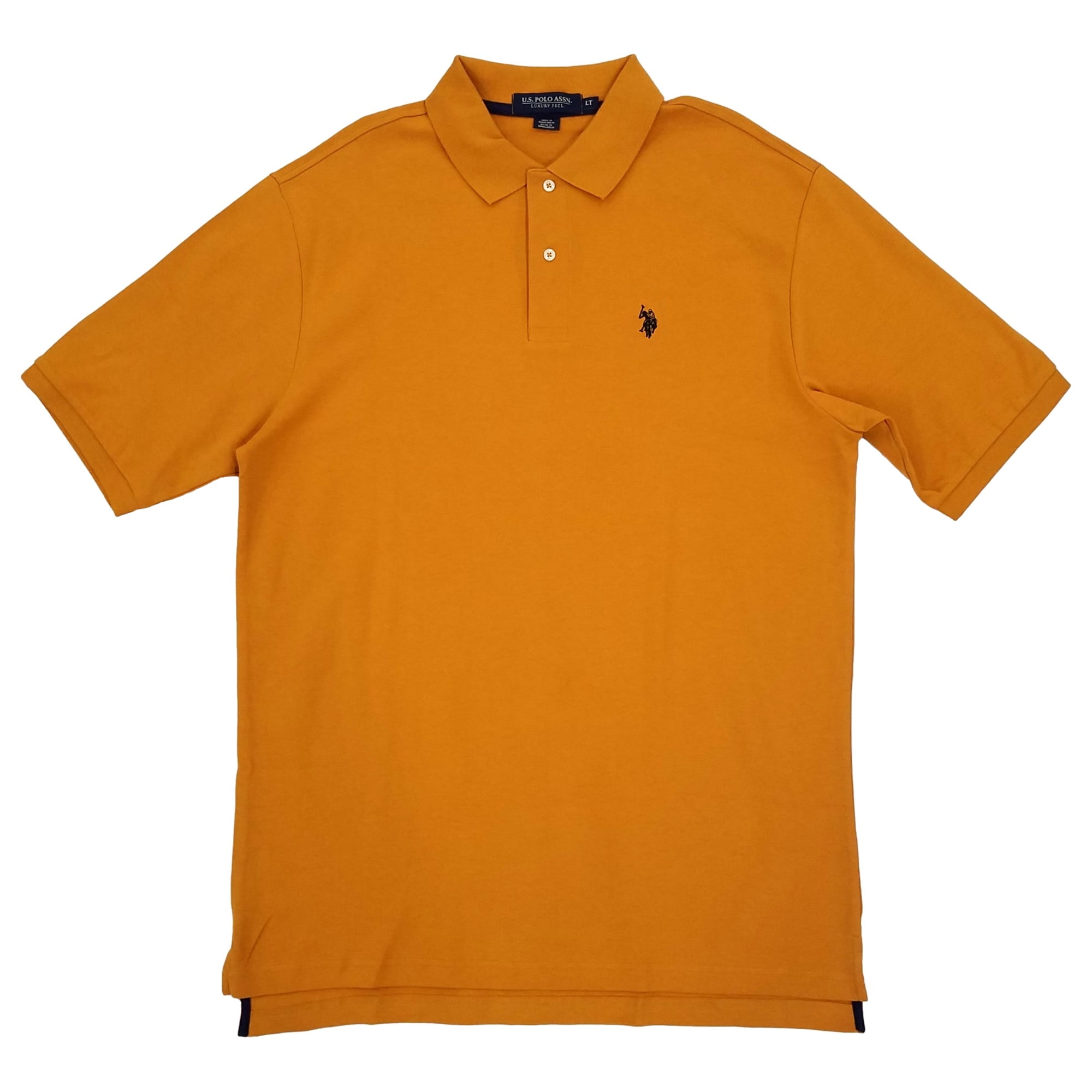 U.S. Polo Assn. Mens Big & Tall Yellow Short Sleeve Polo Shirt XLT ...