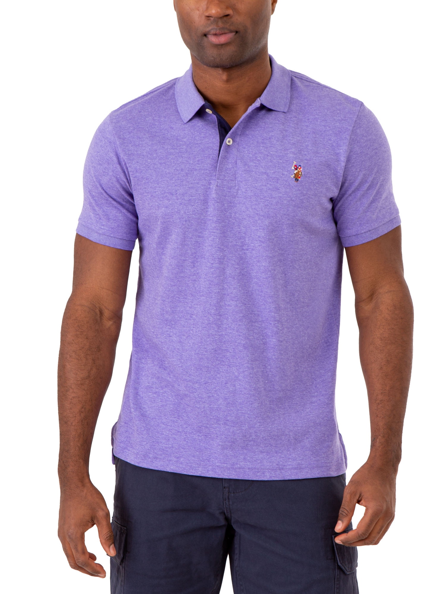 U.S.Polo Assn. Mens Interlock Polo Shirt - Walmart.com