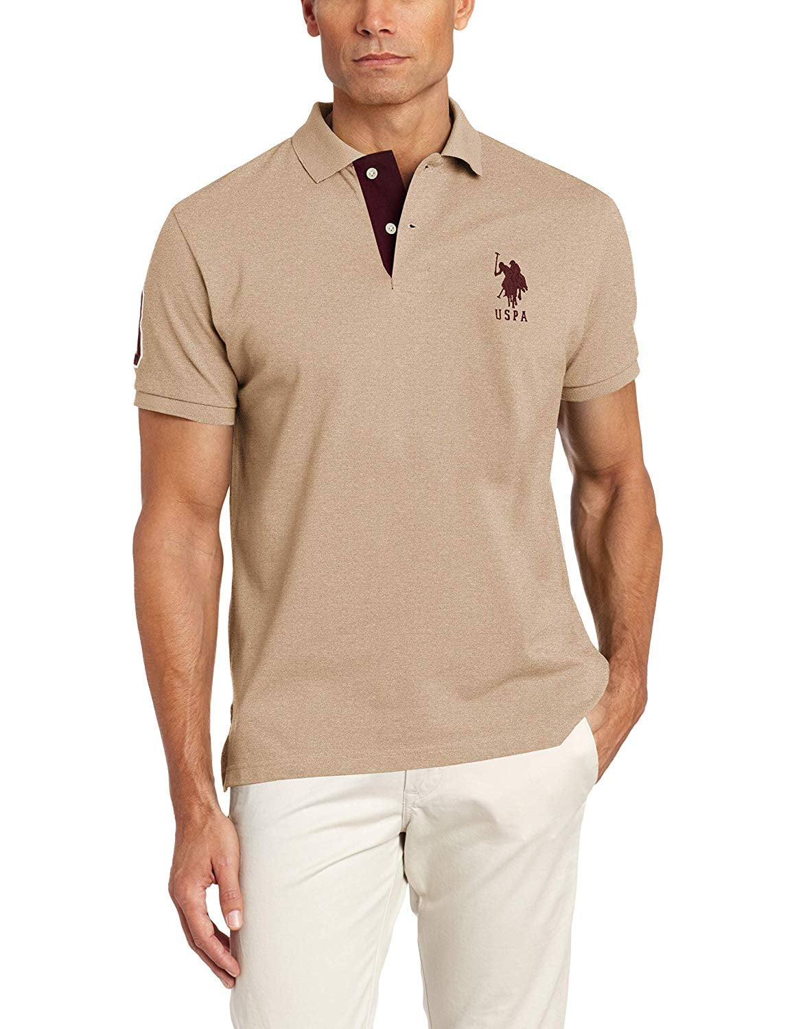 U.S. Polo Assn. Mens Short Sleeve Polo Shirt with Applique KKHT-XL ...