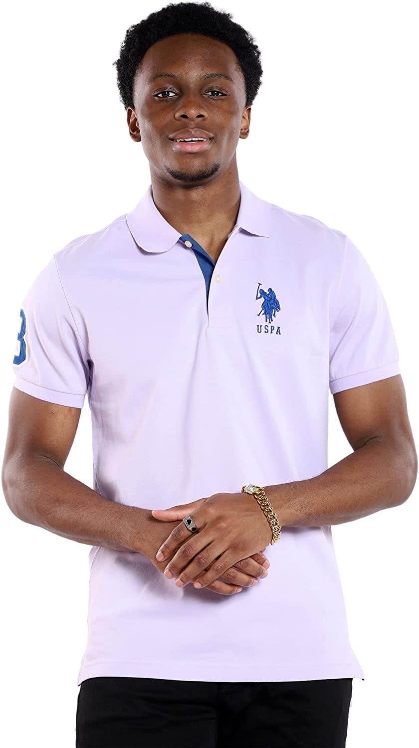 U.S. Polo Assn. Mens Slim Fit Short Sleeve Polo Shirt with Applique ...