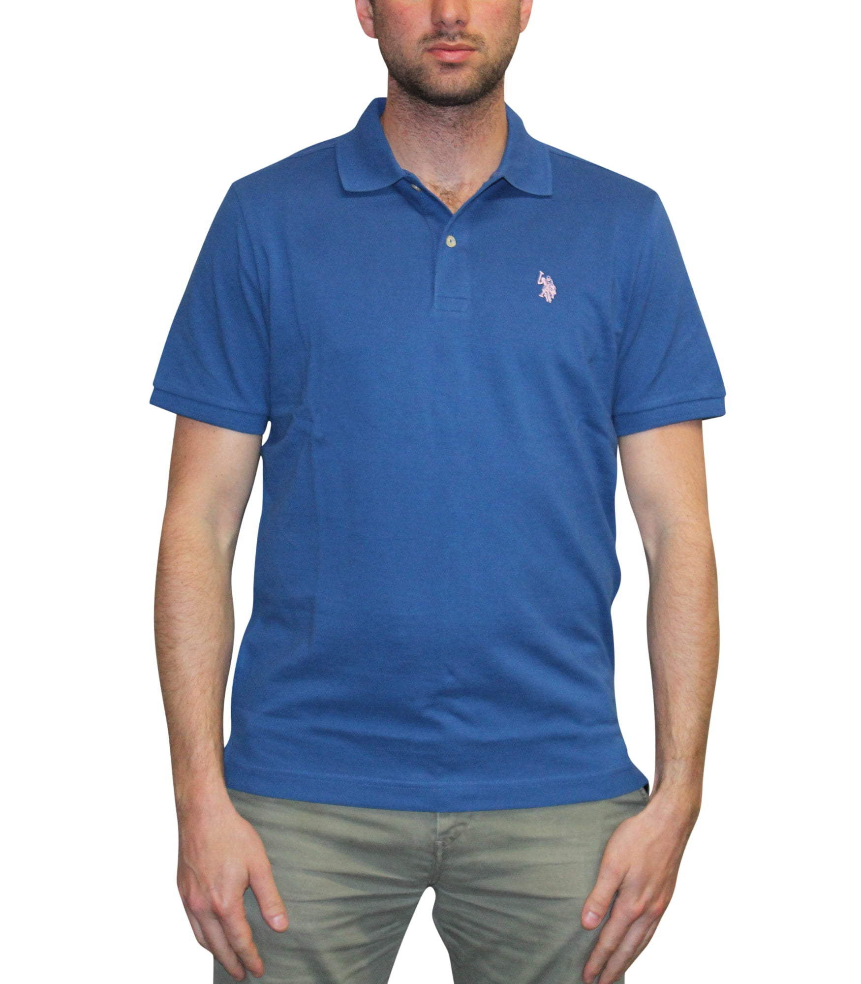 U.S. Polo Assn. Mens Solid Pique Polo With Small Pony, Evening Sail ...