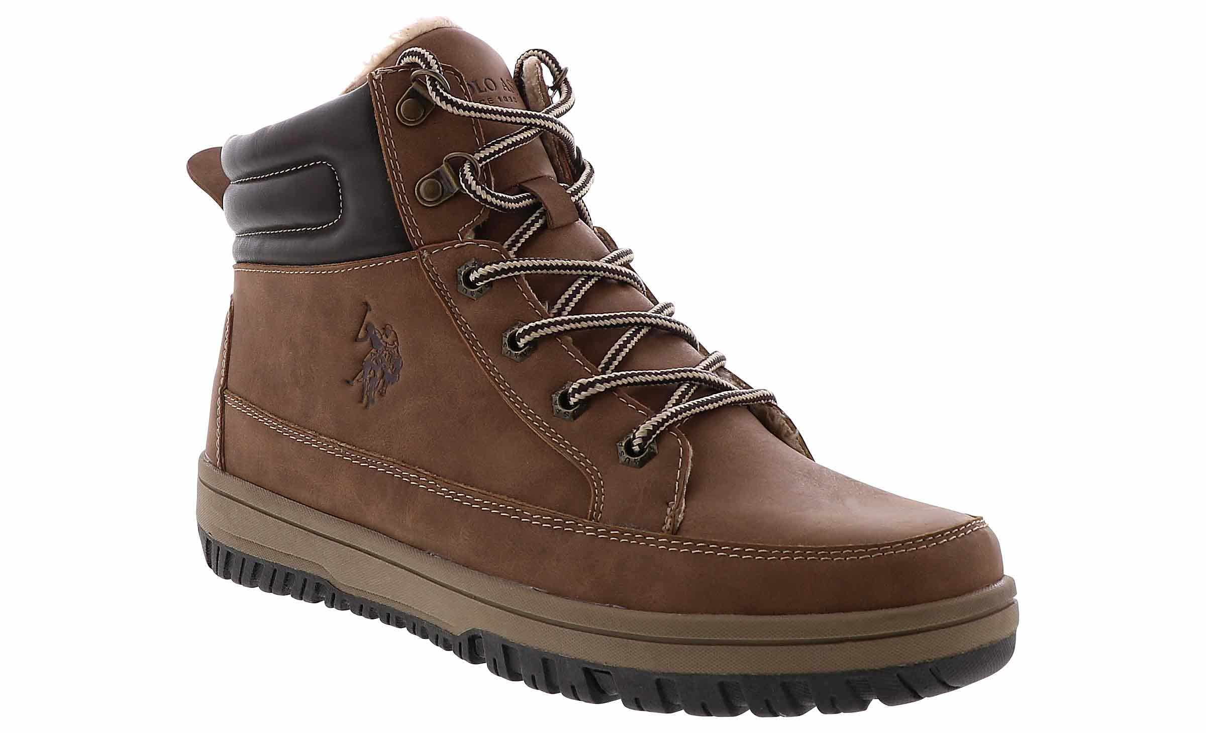 U.S. Polo Assn. Soren Casual Boot Beige | SOREN TOBACCO - Walmart.com